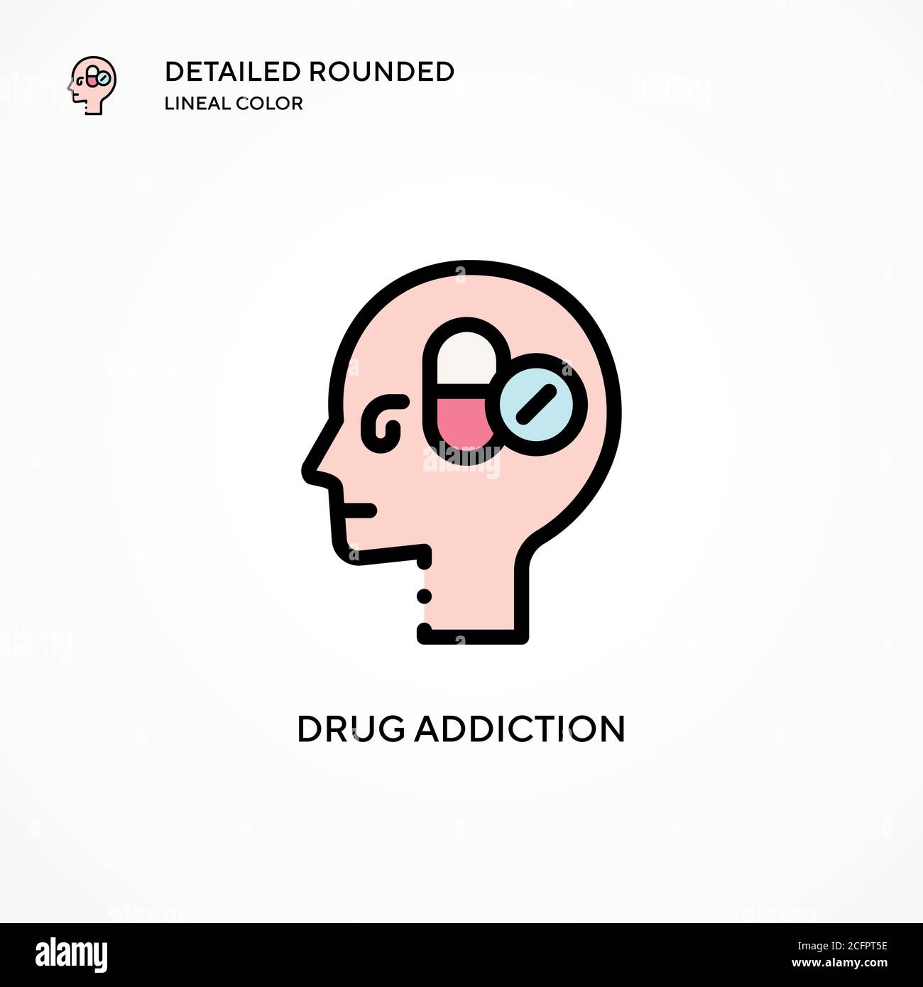 Drug addiction vector icon. Modern vector illustration concepts. Easy ...