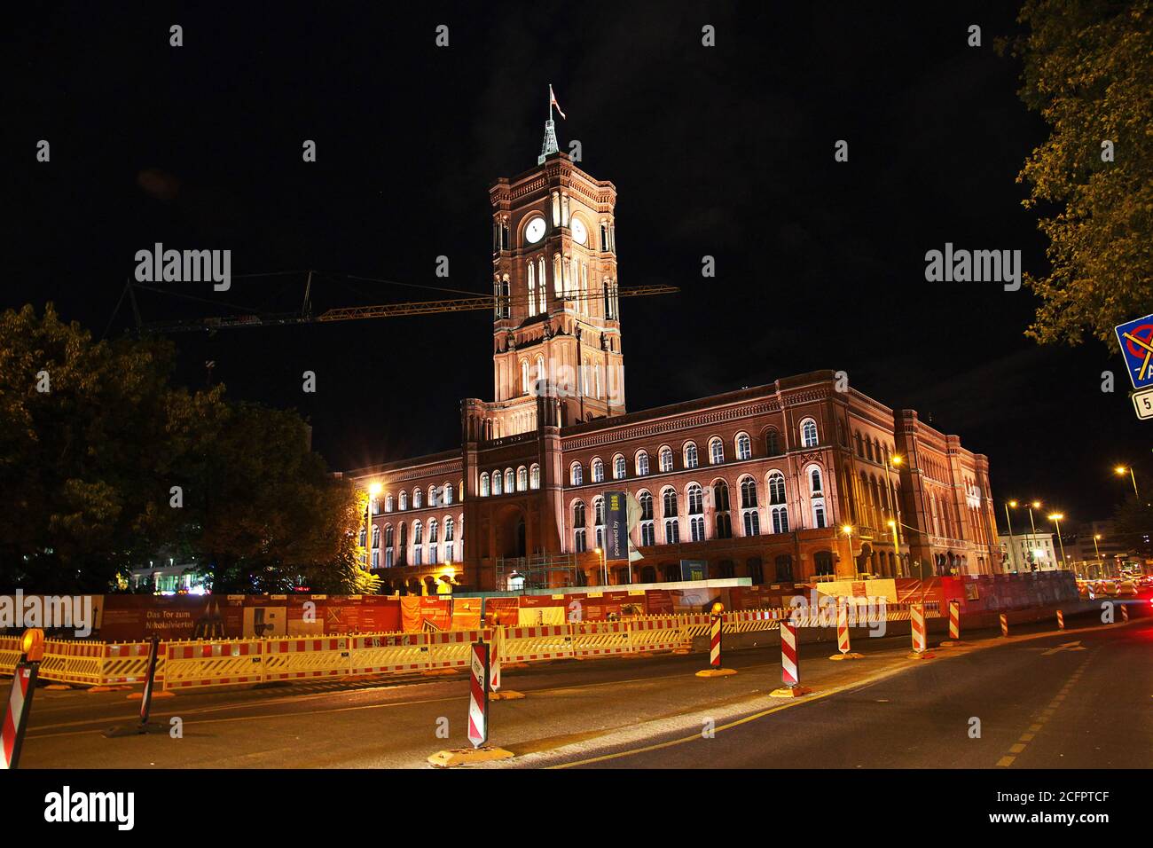 The building in Berlin at night, Germany Stock Photo - Alamy