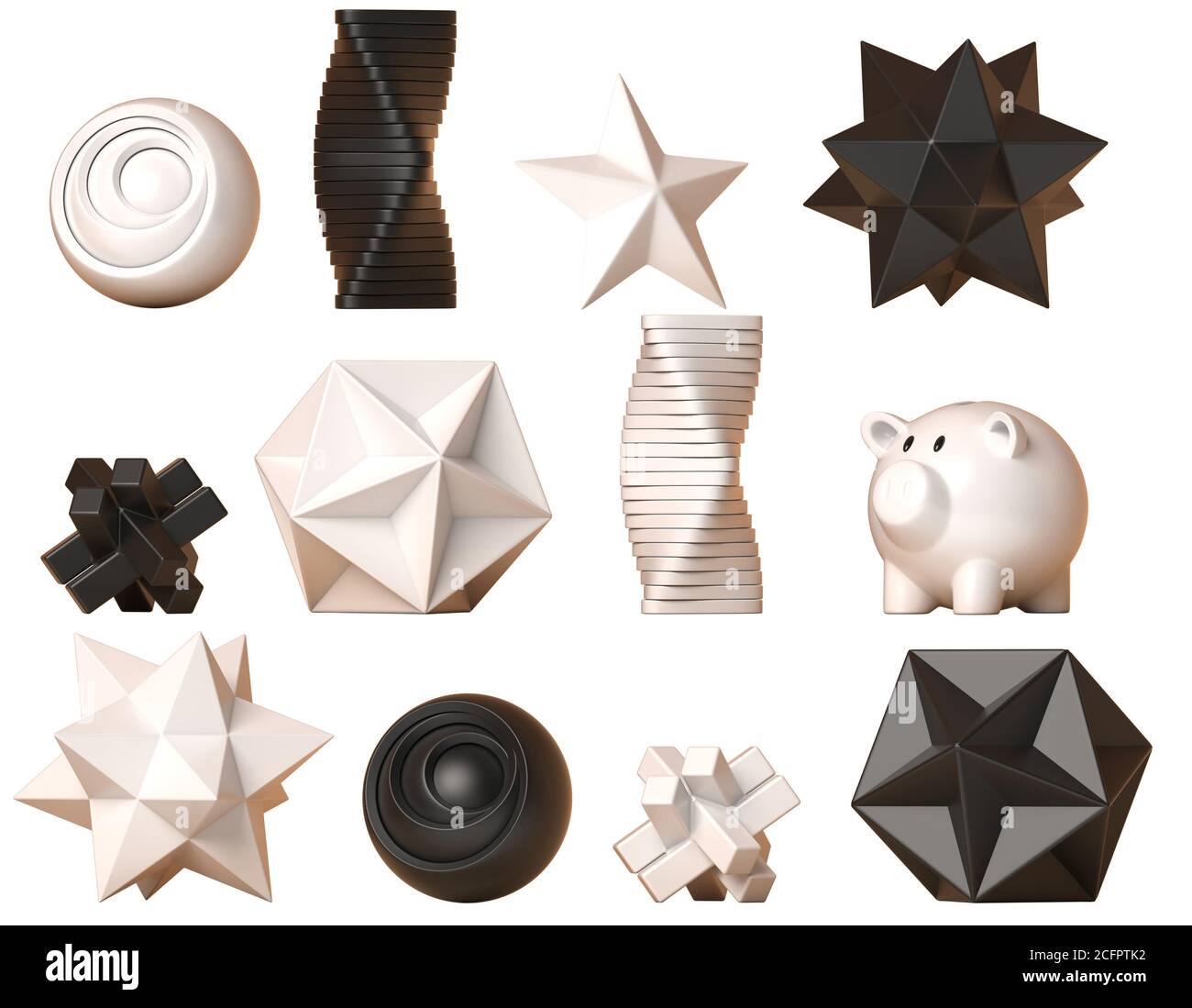 Set abstract 3d room Cut Out Stock Images & Pictures - Alamy