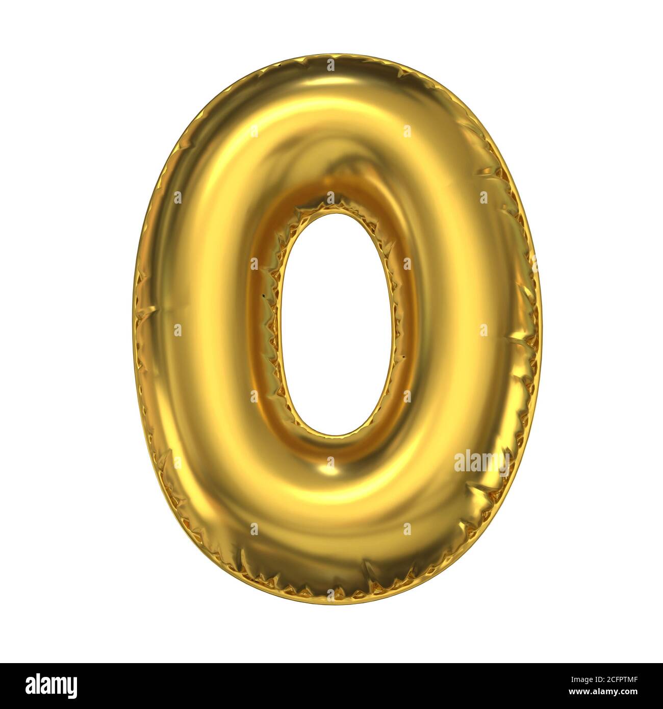Number zero golden foil Cut Out Stock Images & Pictures - Alamy