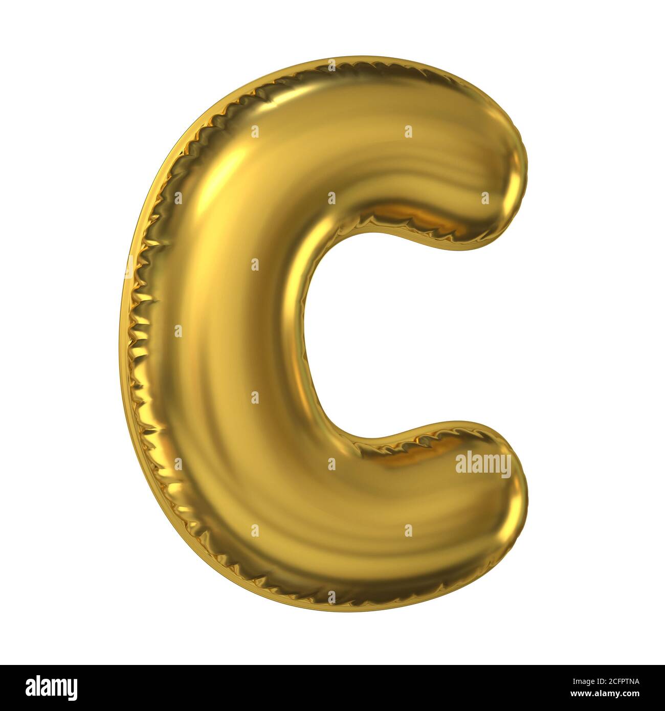 Golden balloon font 3d rendering, letter C Stock Photo - Alamy
