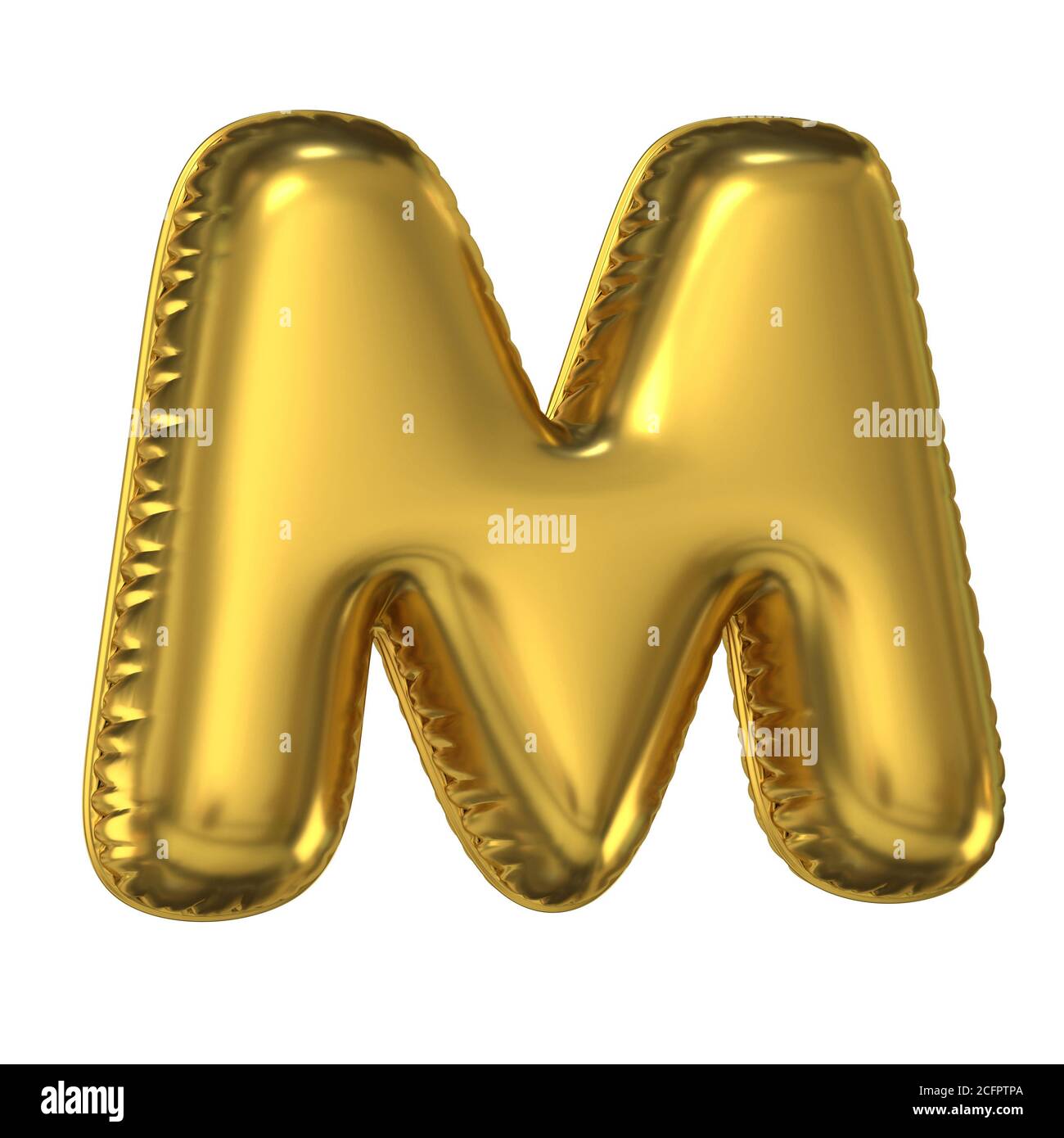Golden balloon font 3d rendering, letter M Stock Photo - Alamy