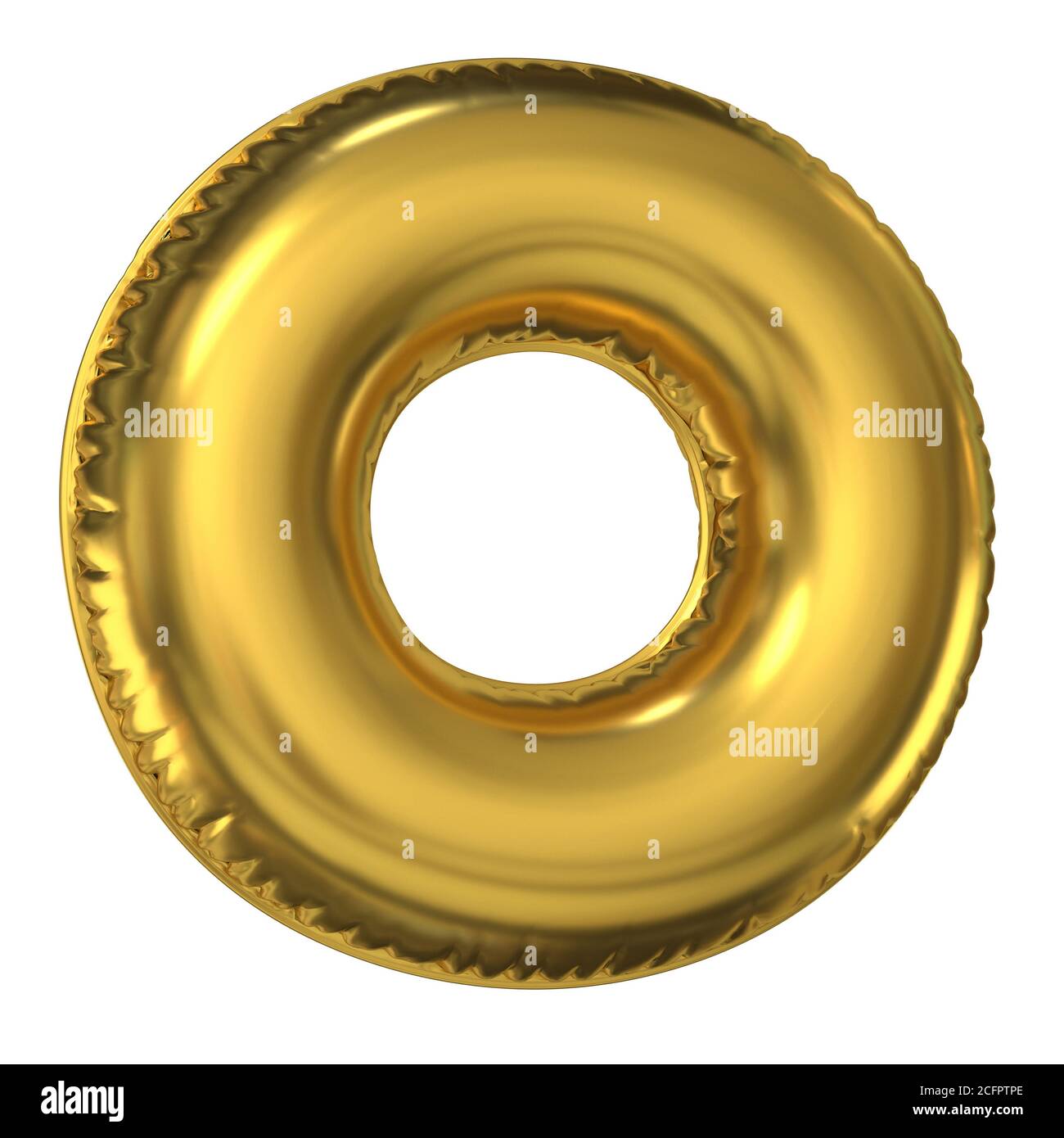 Golden balloon font 3d rendering, letter O Stock Photo - Alamy