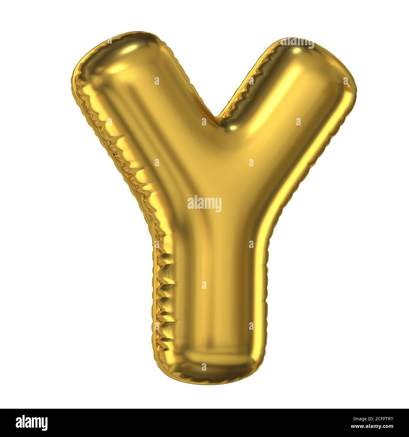 Golden balloon font 3d rendering, letter Y Stock Photo - Alamy