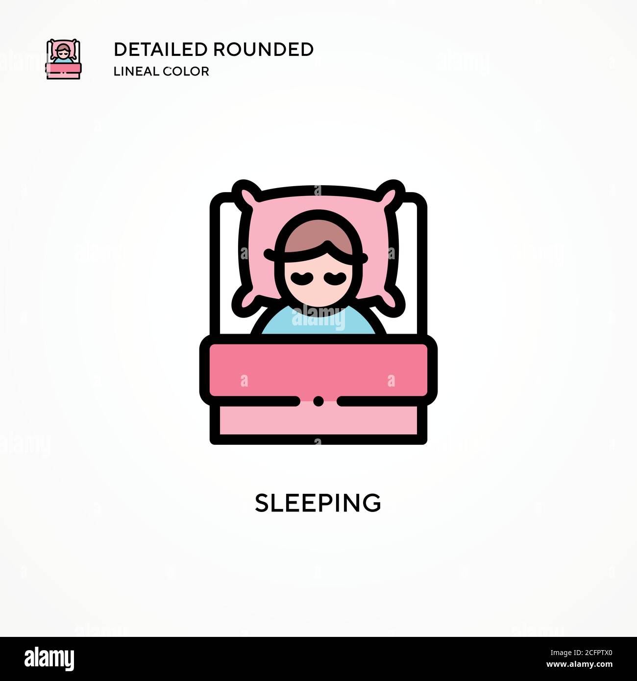 Woman sleeping white bed napping Stock Vector Images - Alamy