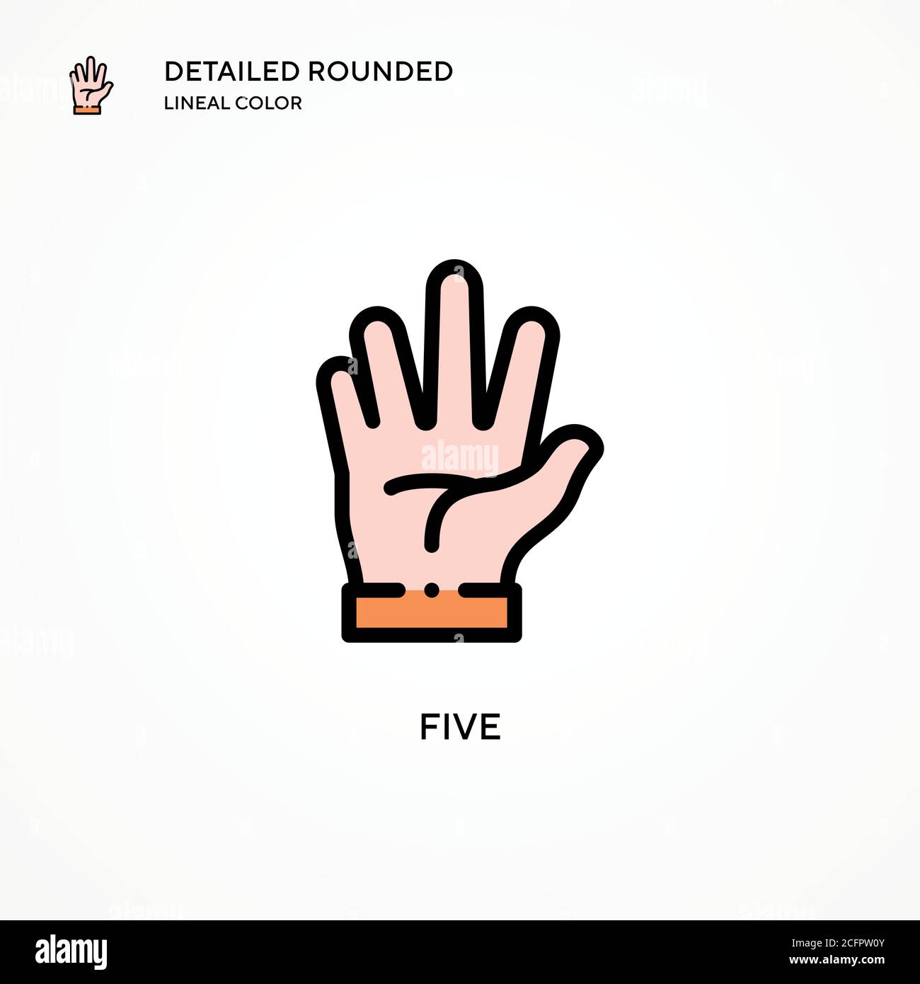 Five vector icon. Modern vector illustration concepts. Easy to edit and ...