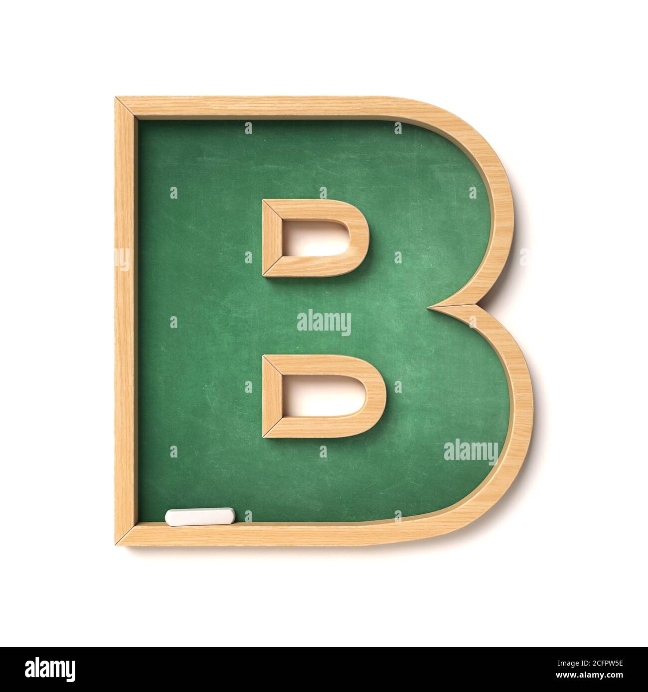 Chalkboarf font 3d rendering letter B Stock Photo - Alamy