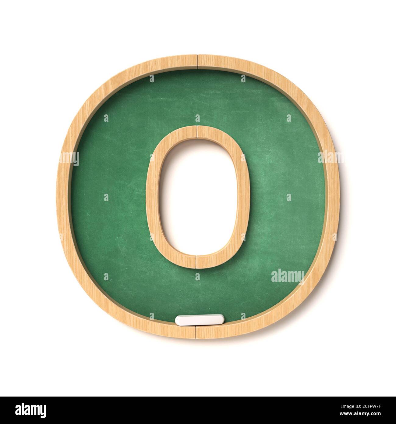 Chalkboarf font 3d rendering letter O Stock Photo - Alamy