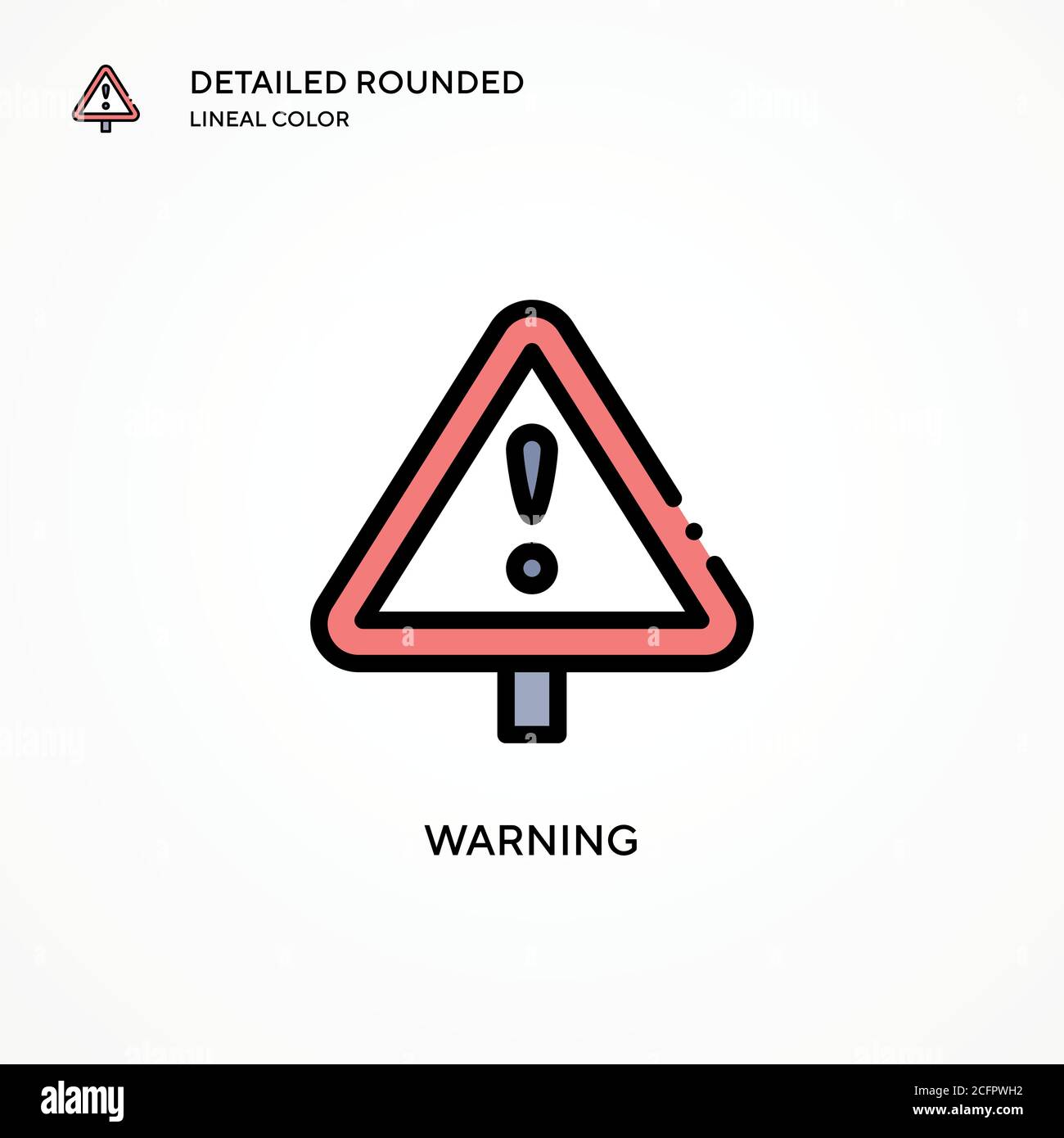 Warning vector icon. Modern vector illustration concepts. Easy to edit ...