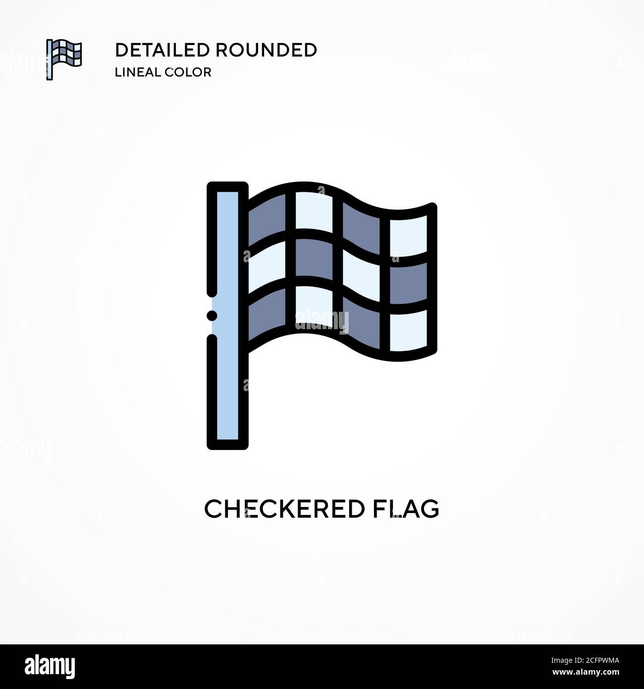 Checkered flag vector icon. Modern vector illustration concepts. Easy ...