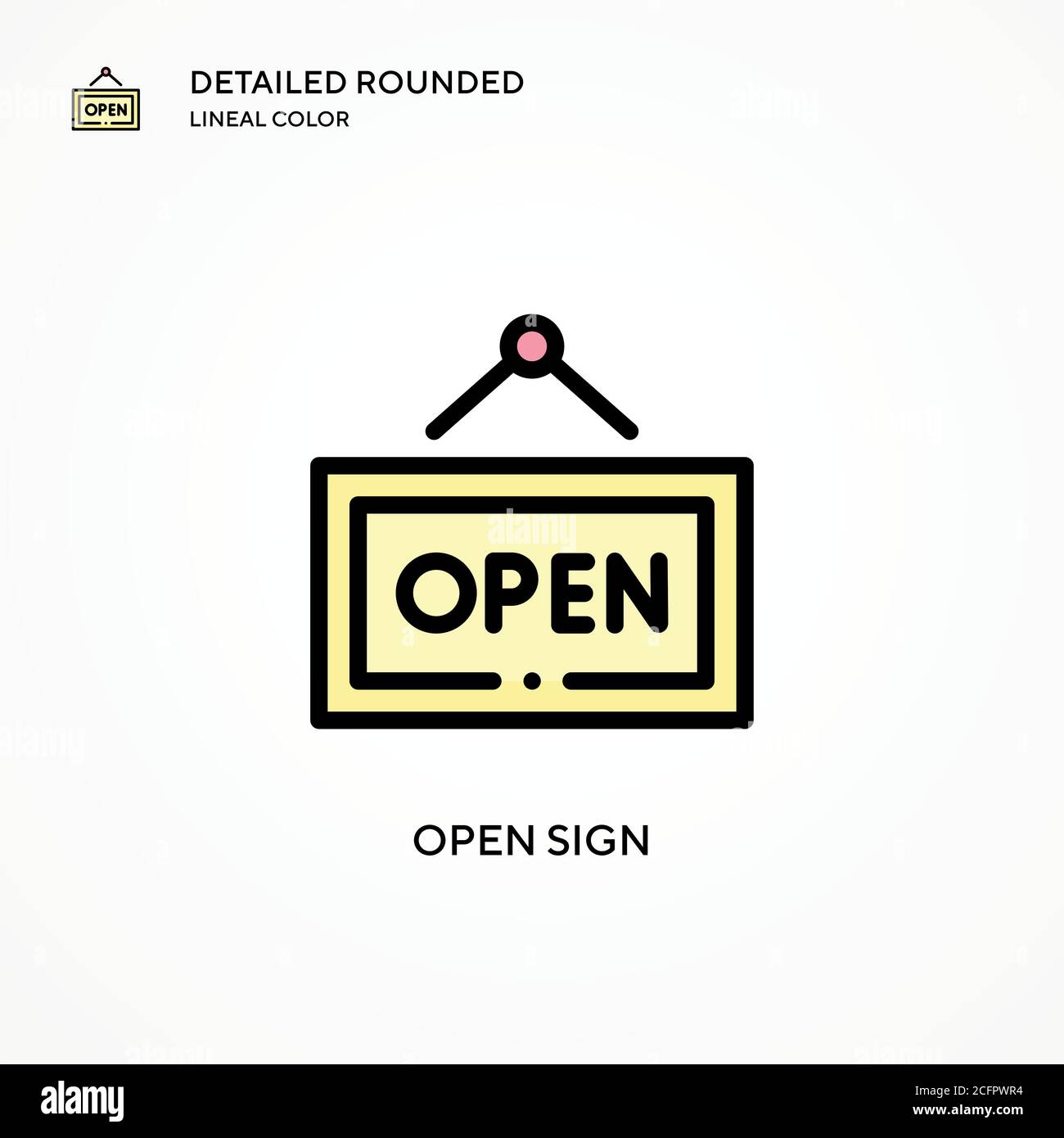 Open sign vector icon. Modern vector illustration concepts. Easy to ...
