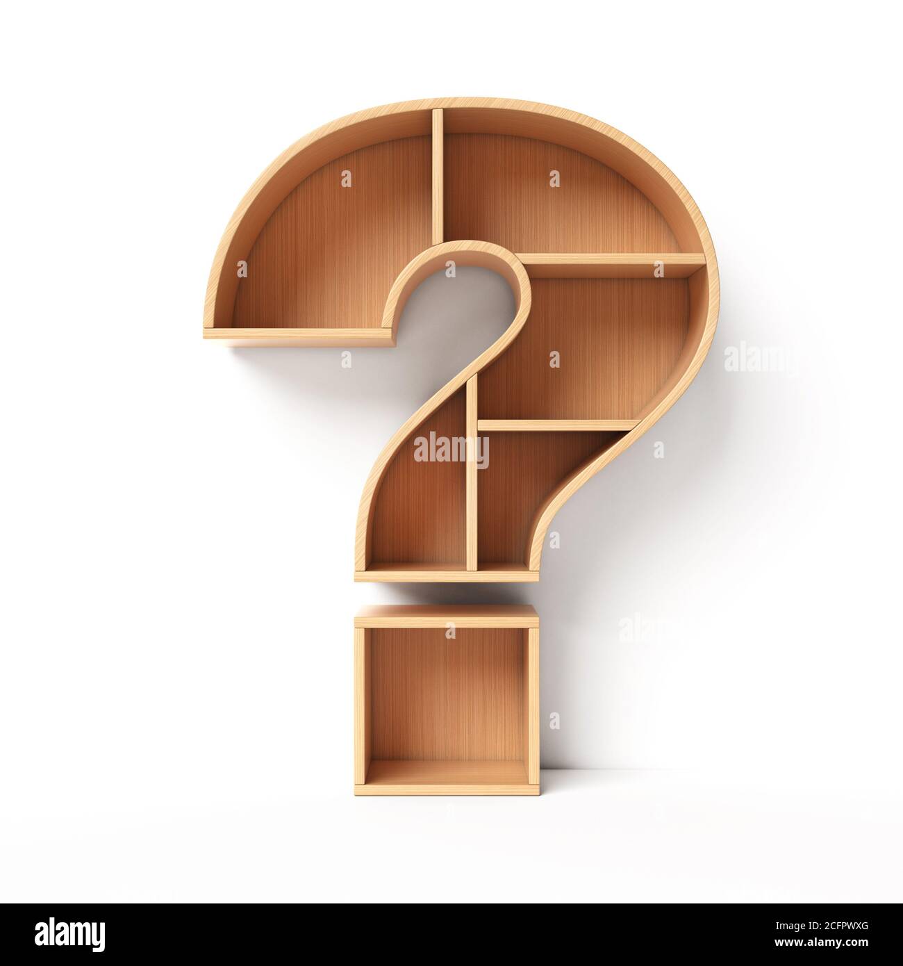 Bookshelves in the shape of question mark, question book shelf concept ...