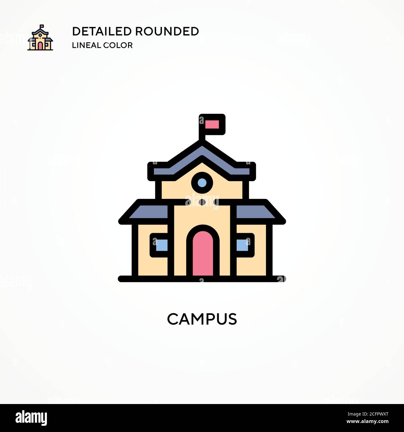 Campus vector icon. Modern vector illustration concepts. Easy to edit ...