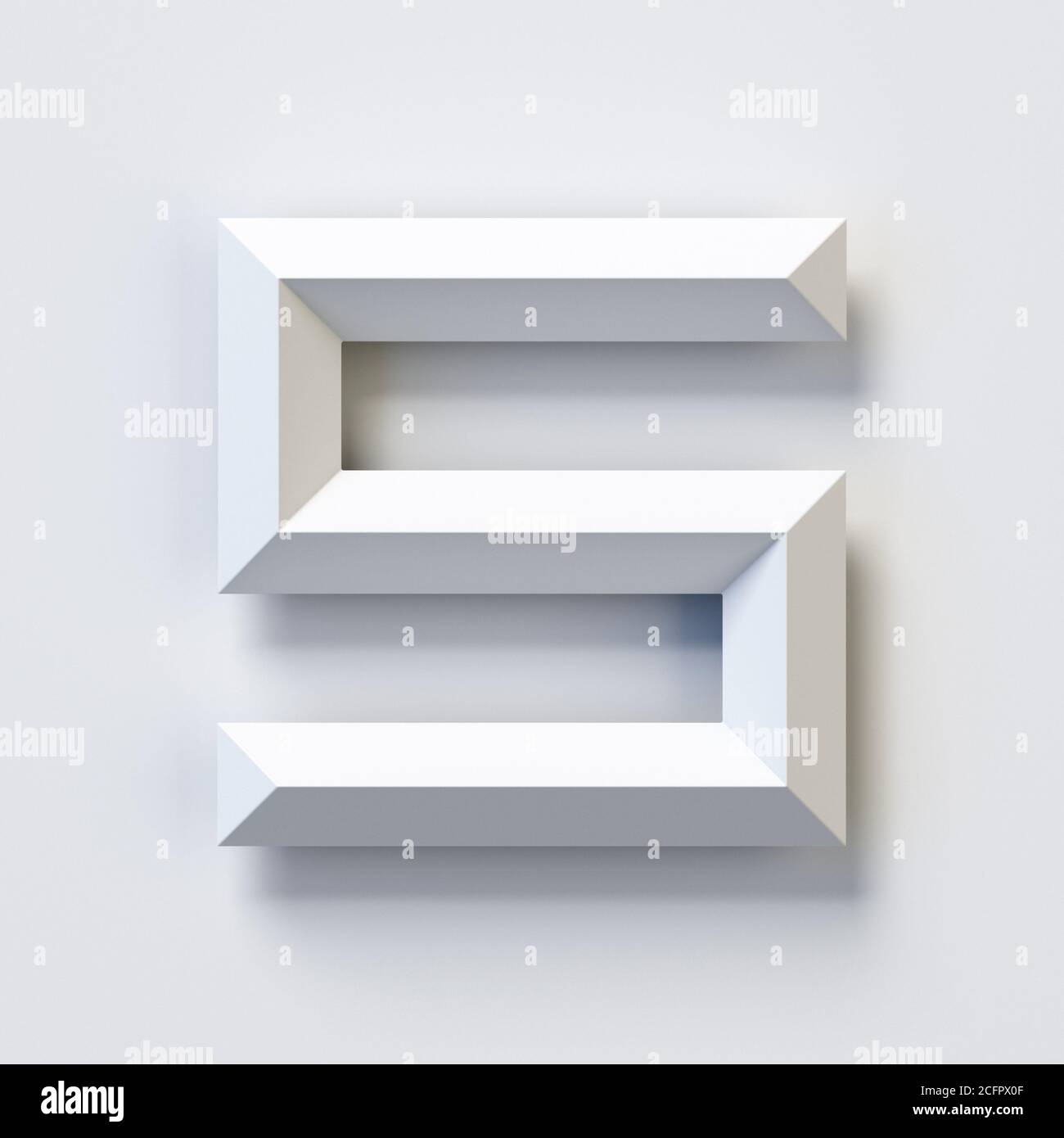 Square three dimensional font, white, simple, geometric, casting shadow ...