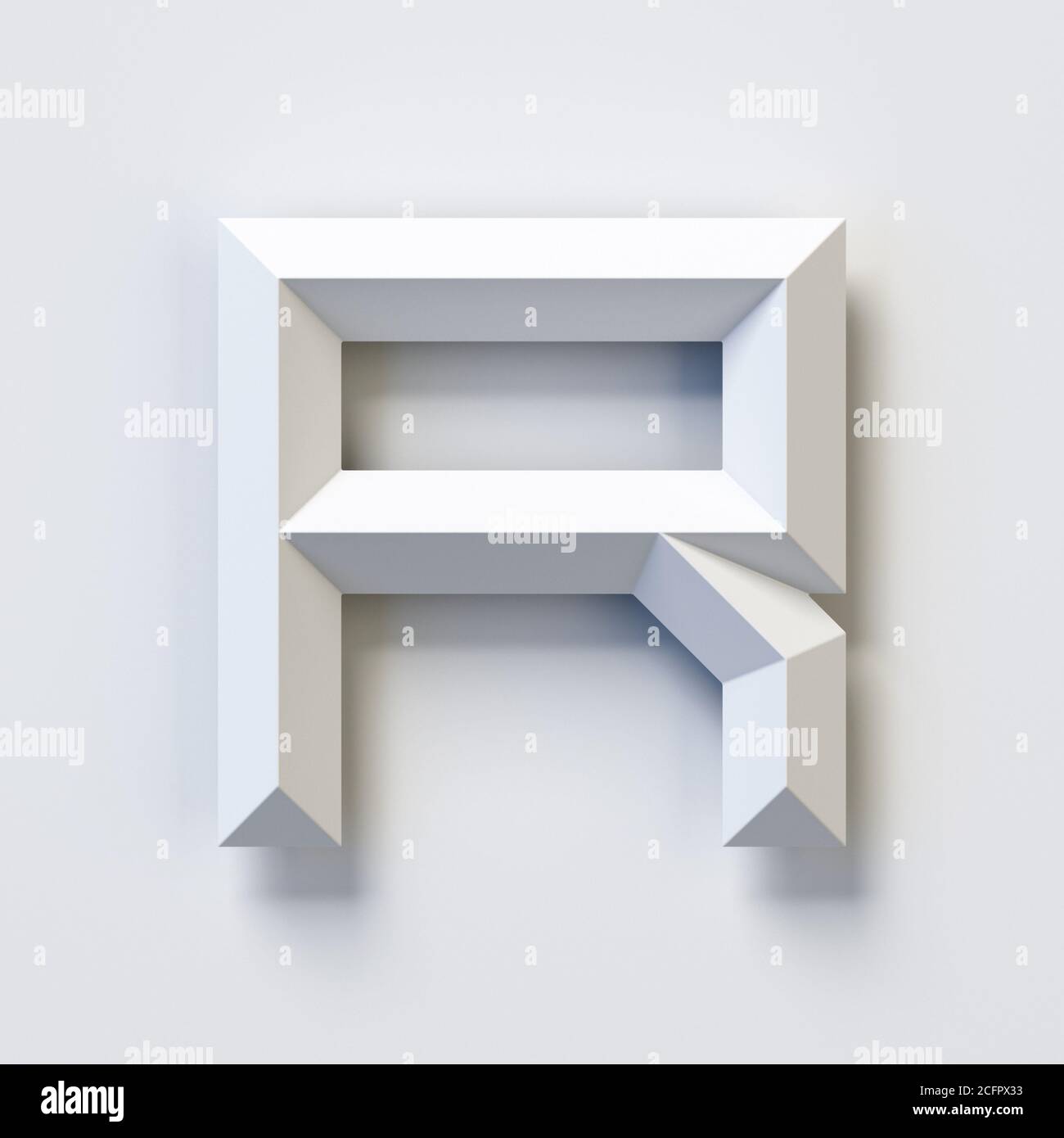Square three dimensional font, white, simple, geometric, casting shadow ...