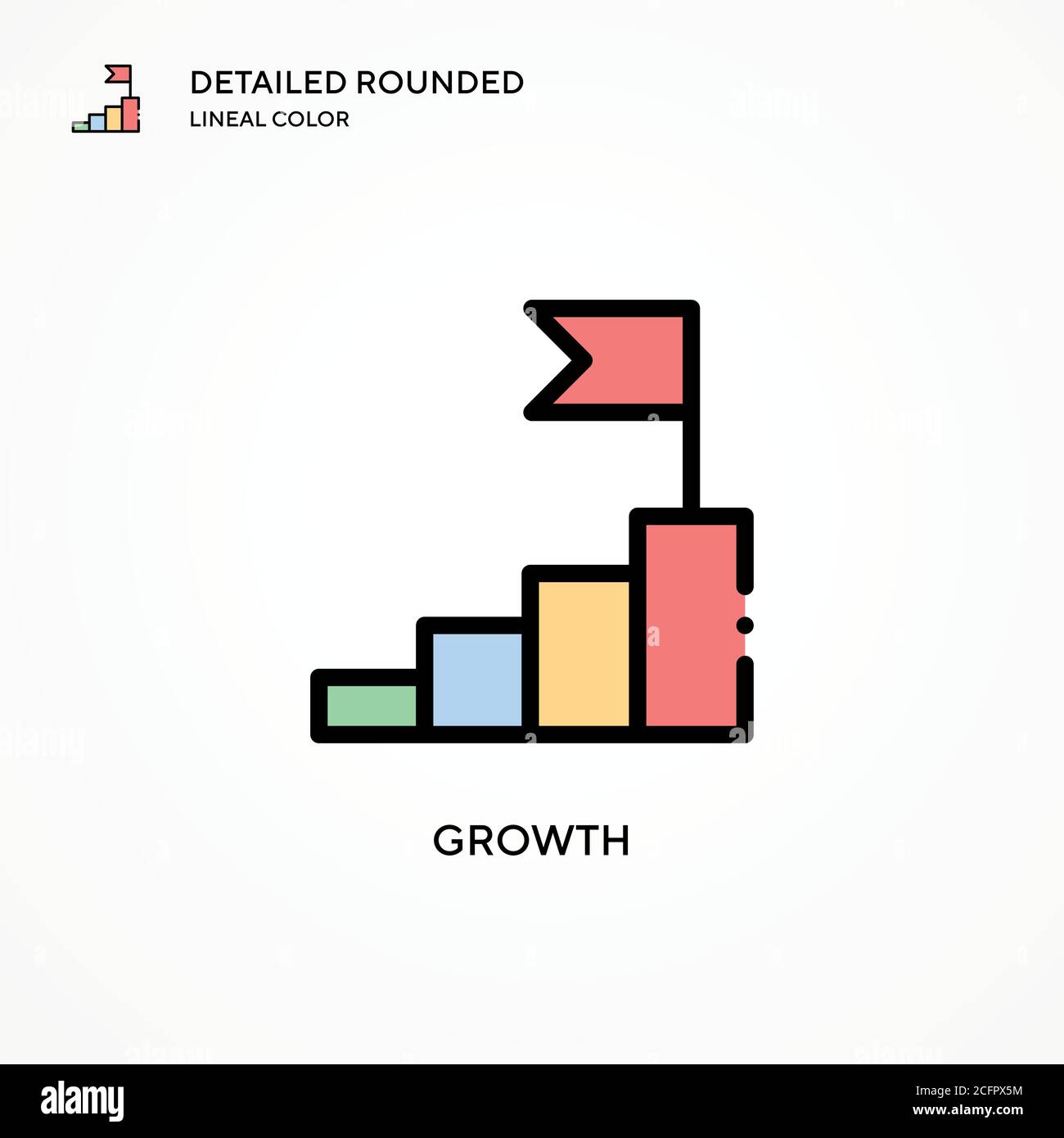 Growth vector icon. Modern vector illustration concepts. Easy to edit ...