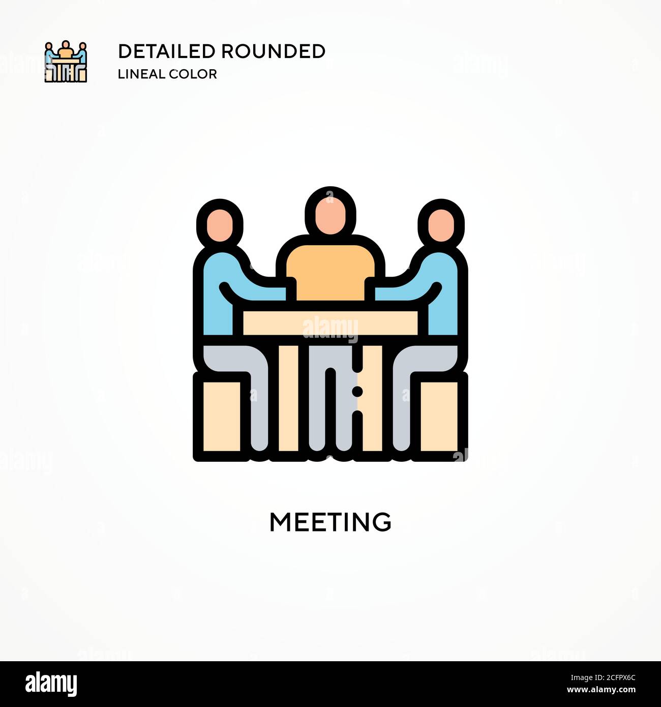 Meeting vector icon. Modern vector illustration concepts. Easy to edit ...
