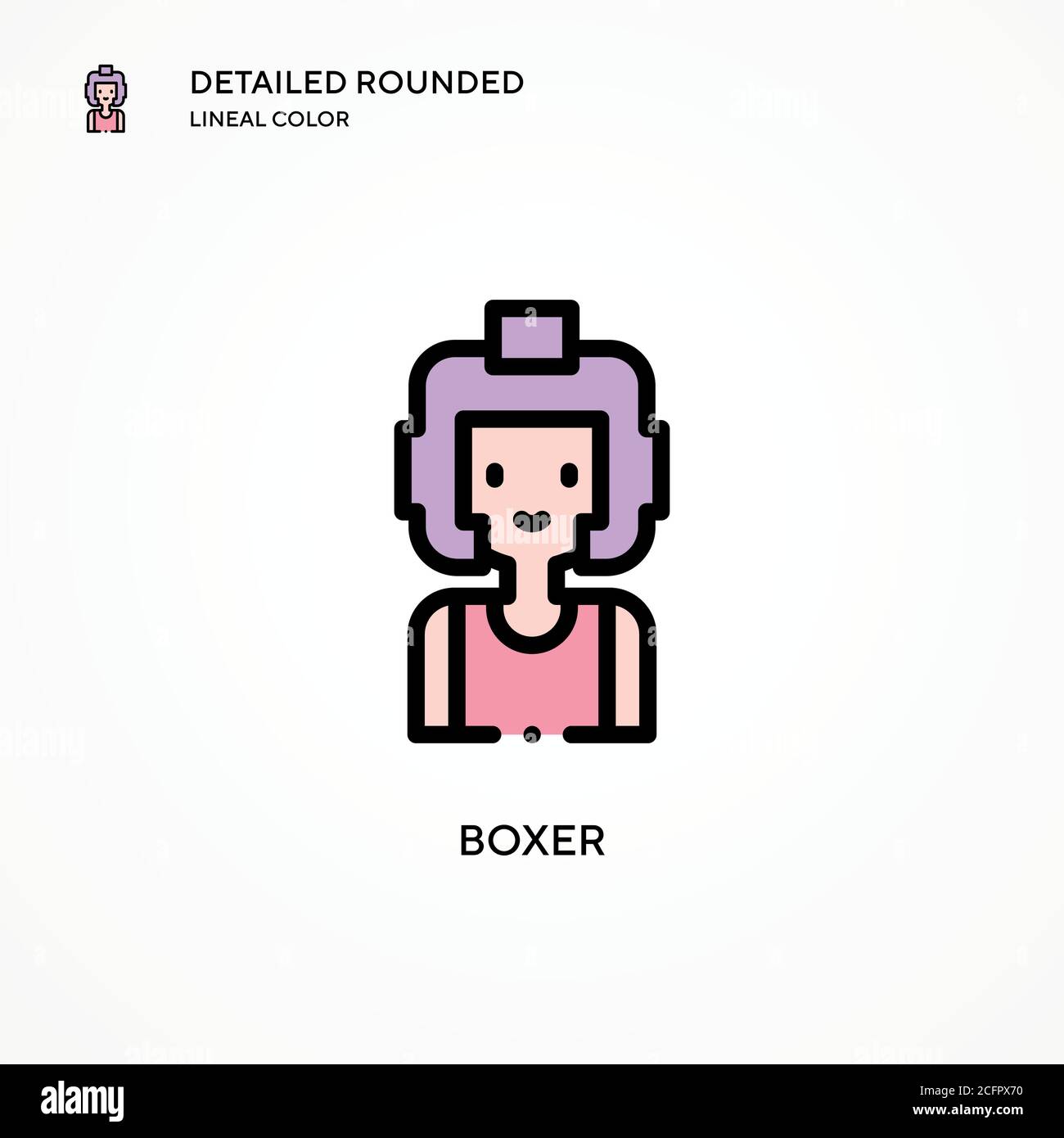 Boxer vector icon. Modern vector illustration concepts. Easy to edit ...