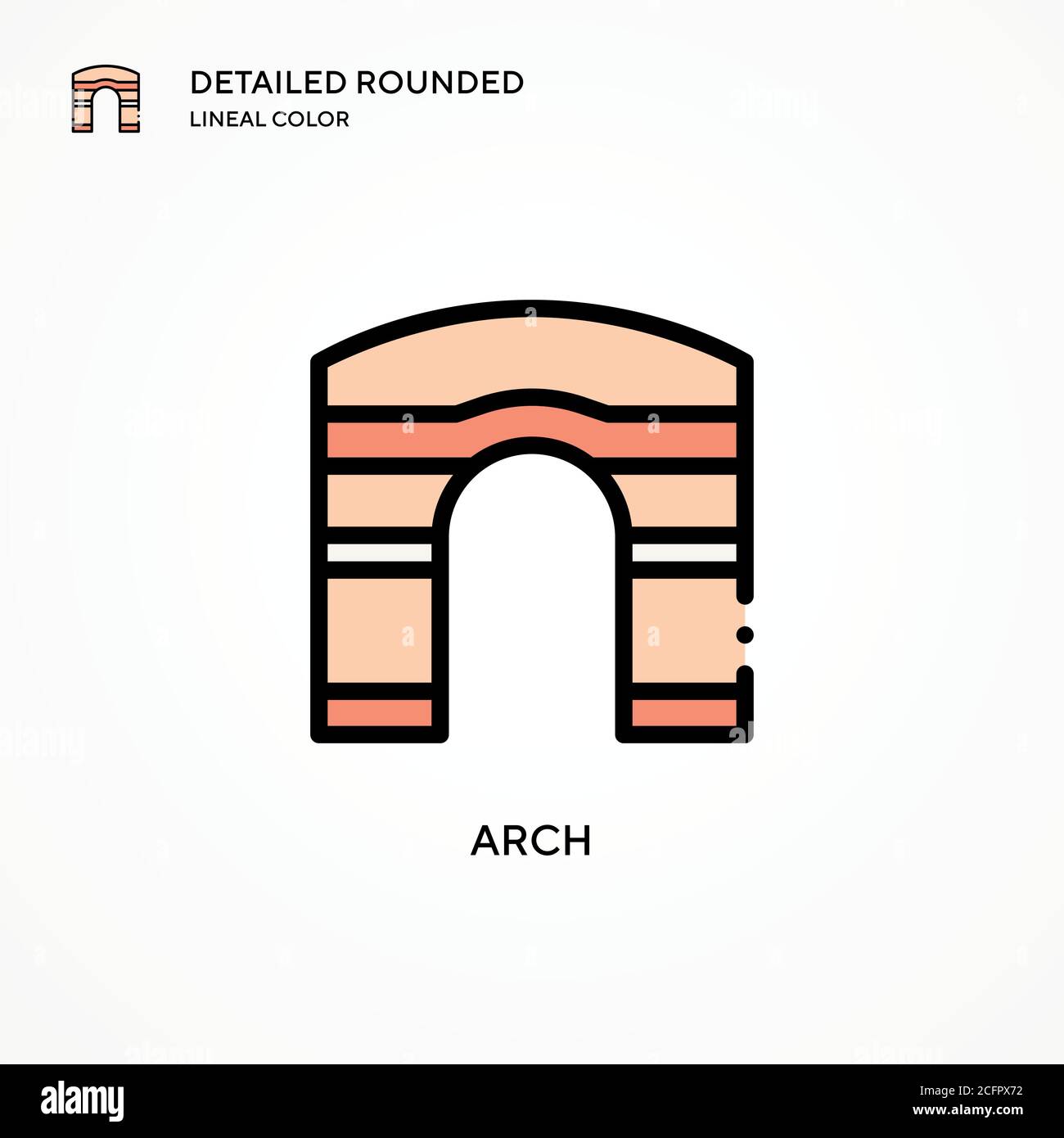Arch vector icon. Modern vector illustration concepts. Easy to edit and ...