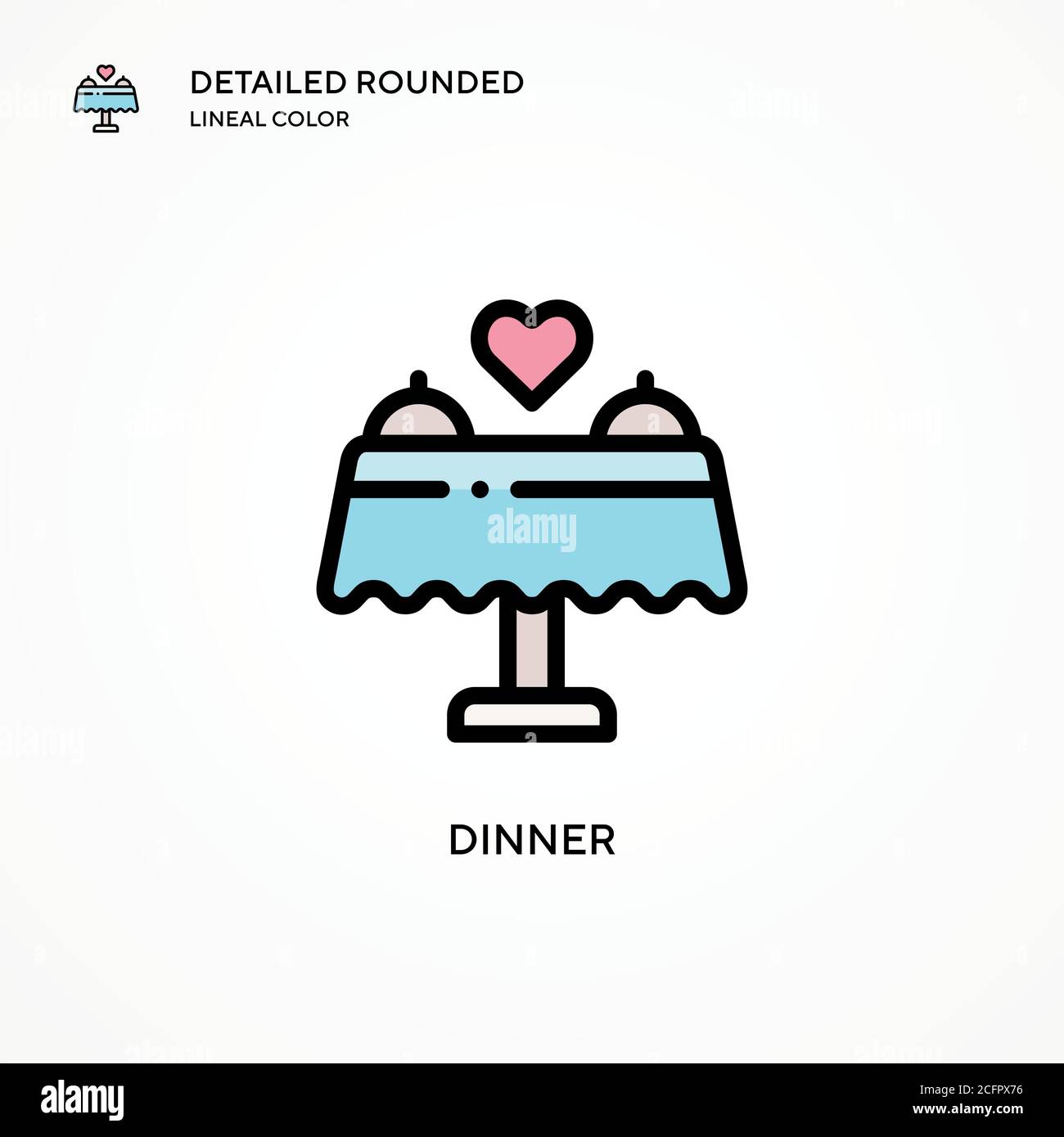 Dinner vector icon. Modern vector illustration concepts. Easy to edit ...