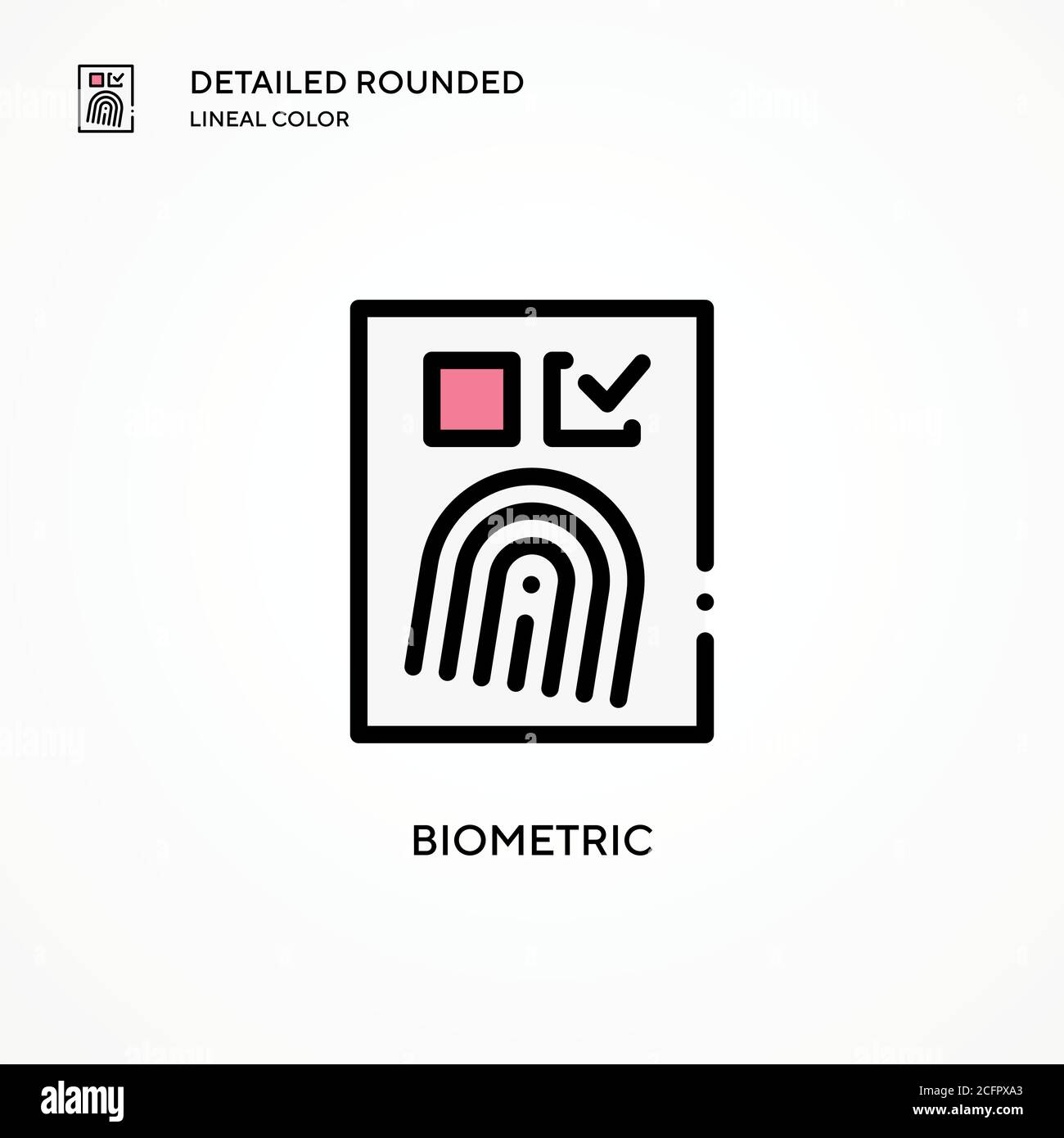 Biometric vector icon. Modern vector illustration concepts. Easy to ...