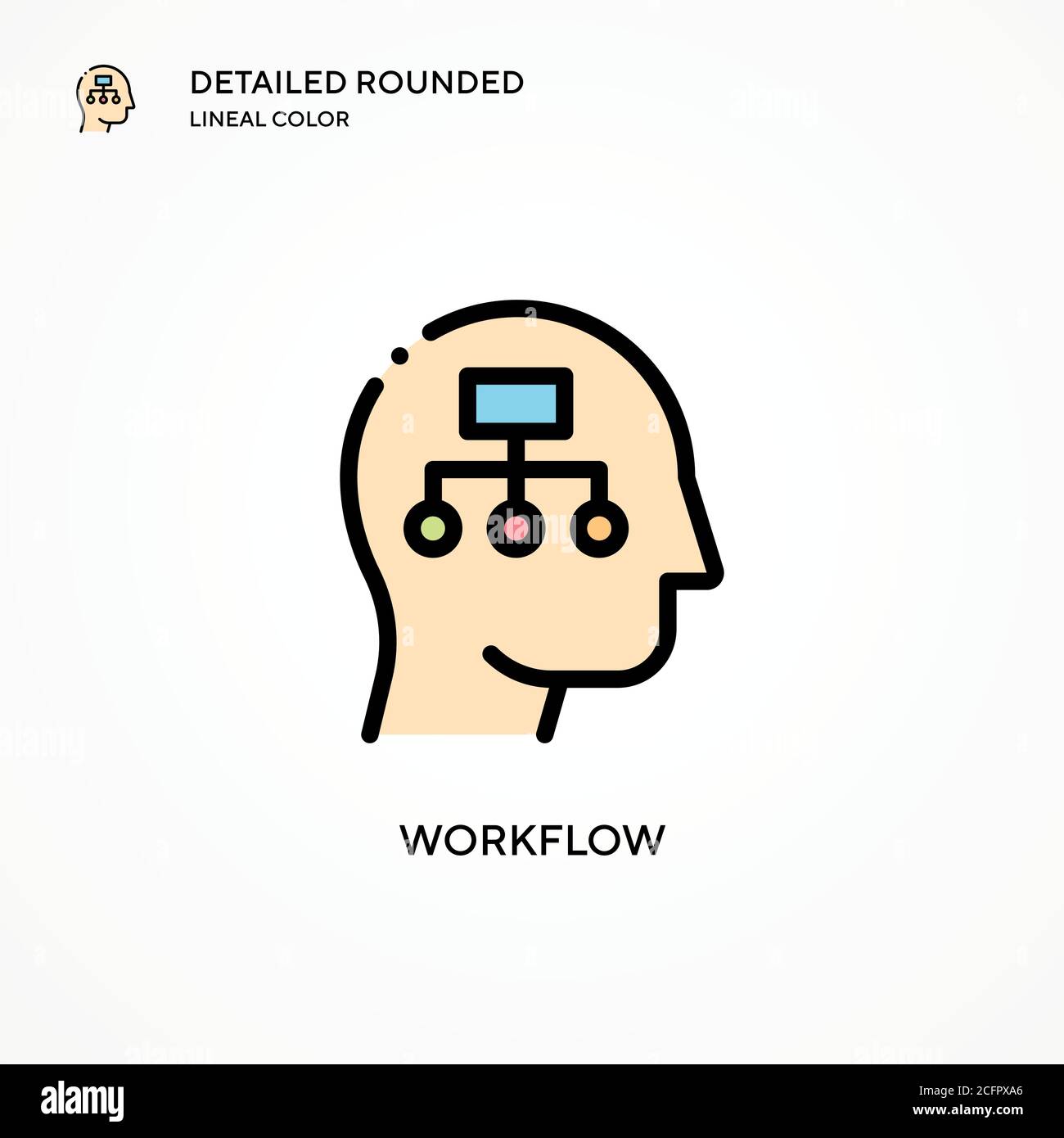 Workflow vector icon. Modern vector illustration concepts. Easy to edit ...