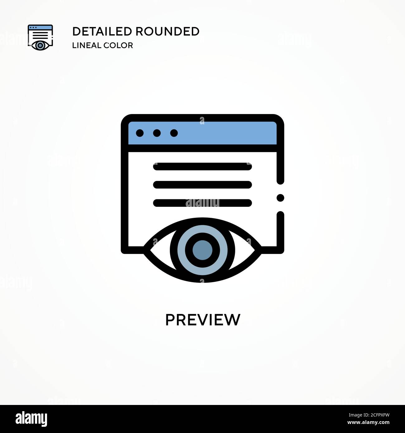 Preview vector icon. Modern vector illustration concepts. Easy to edit ...