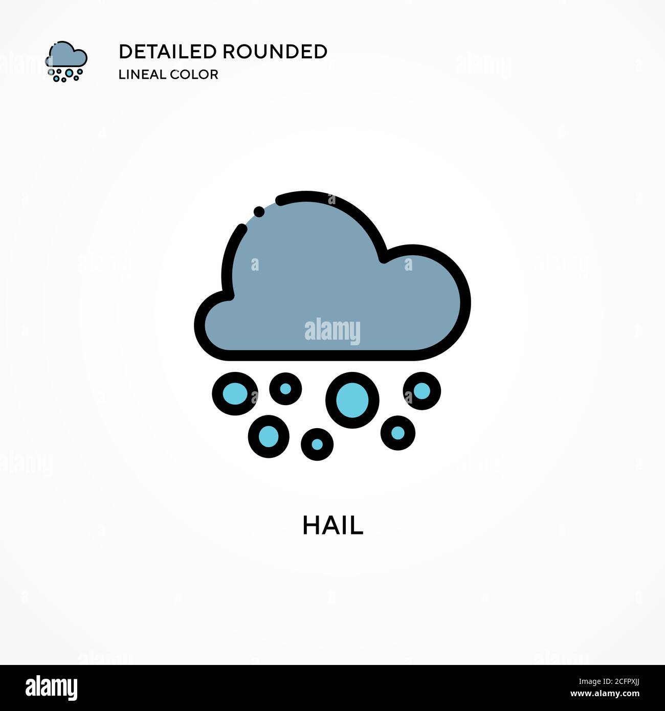 Hail vector icon. Modern vector illustration concepts. Easy to edit and ...