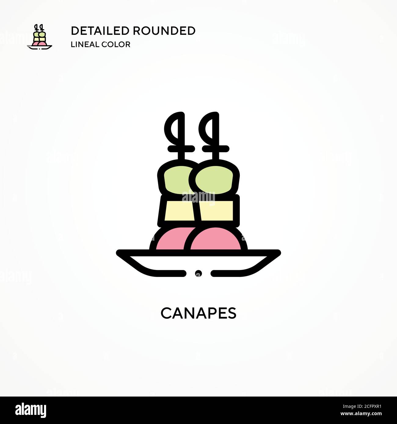 Canapes vector icon. Modern vector illustration concepts. Easy to edit ...