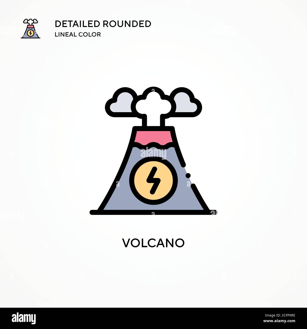 Volcano vector icon. Modern vector illustration concepts. Easy to edit ...
