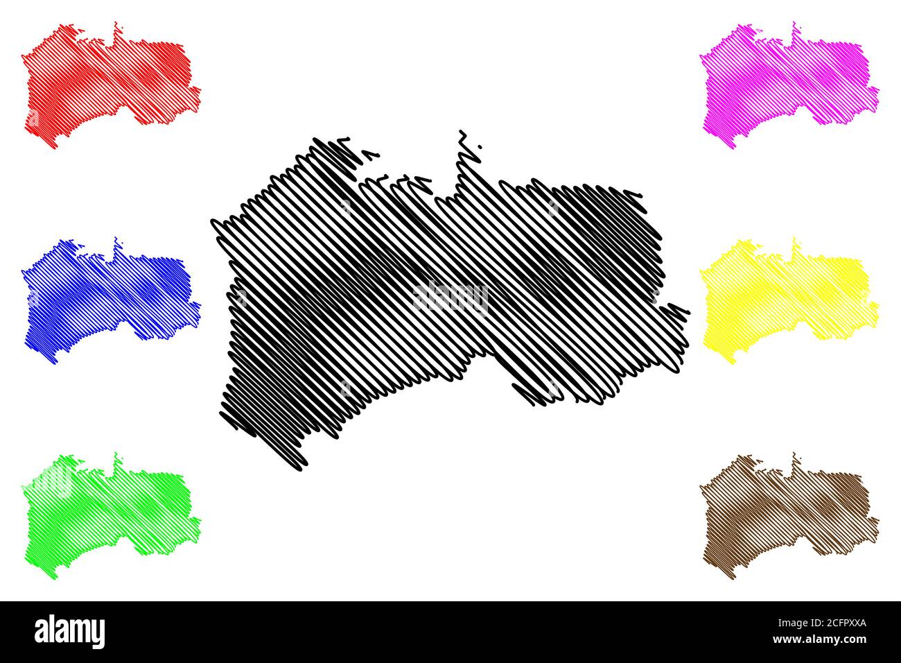 Nerima City (State of Japan, island country, Tokyo region) map vector ...