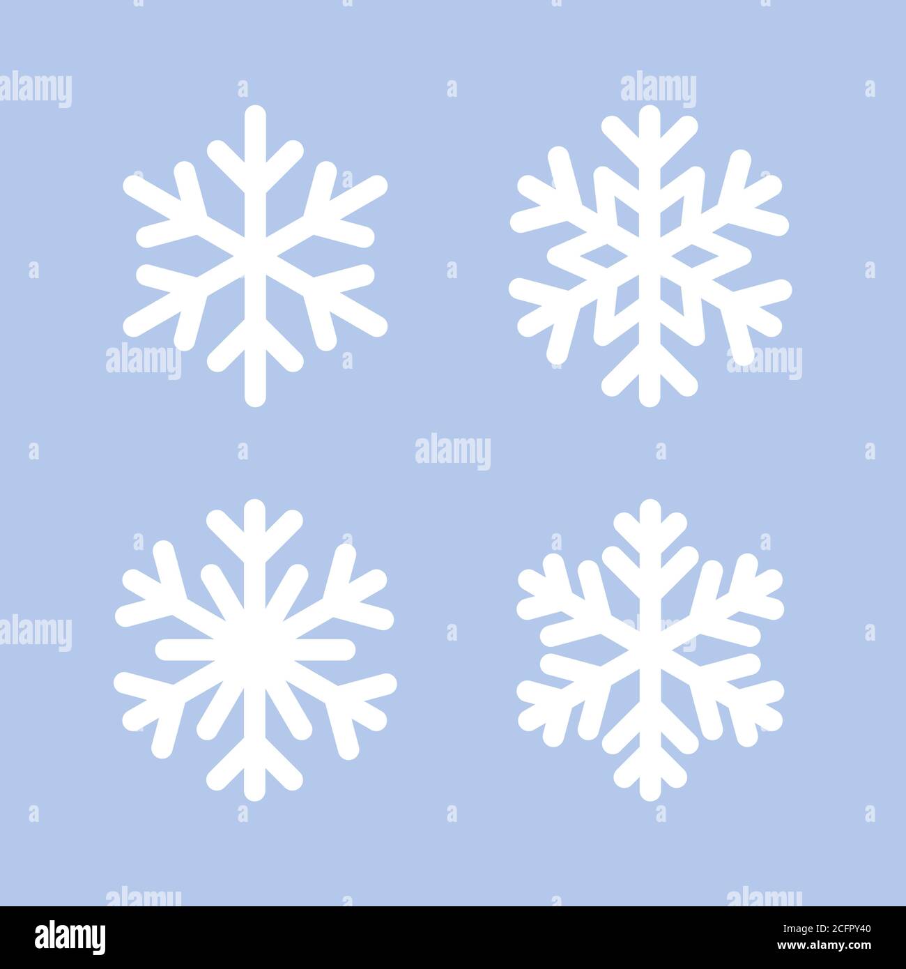 Simple snowflake icon in line style design on white background. For Christmas decoration and ...