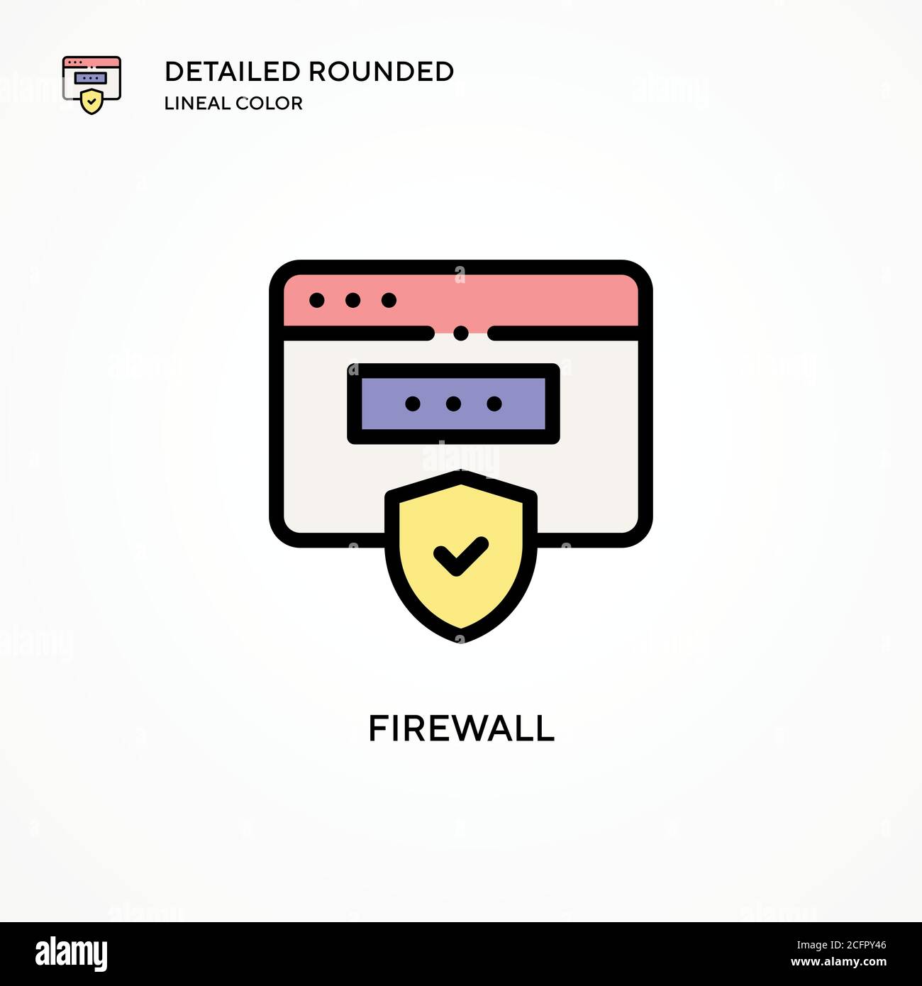 Firewall vector icon. Modern vector illustration concepts. Easy to edit ...