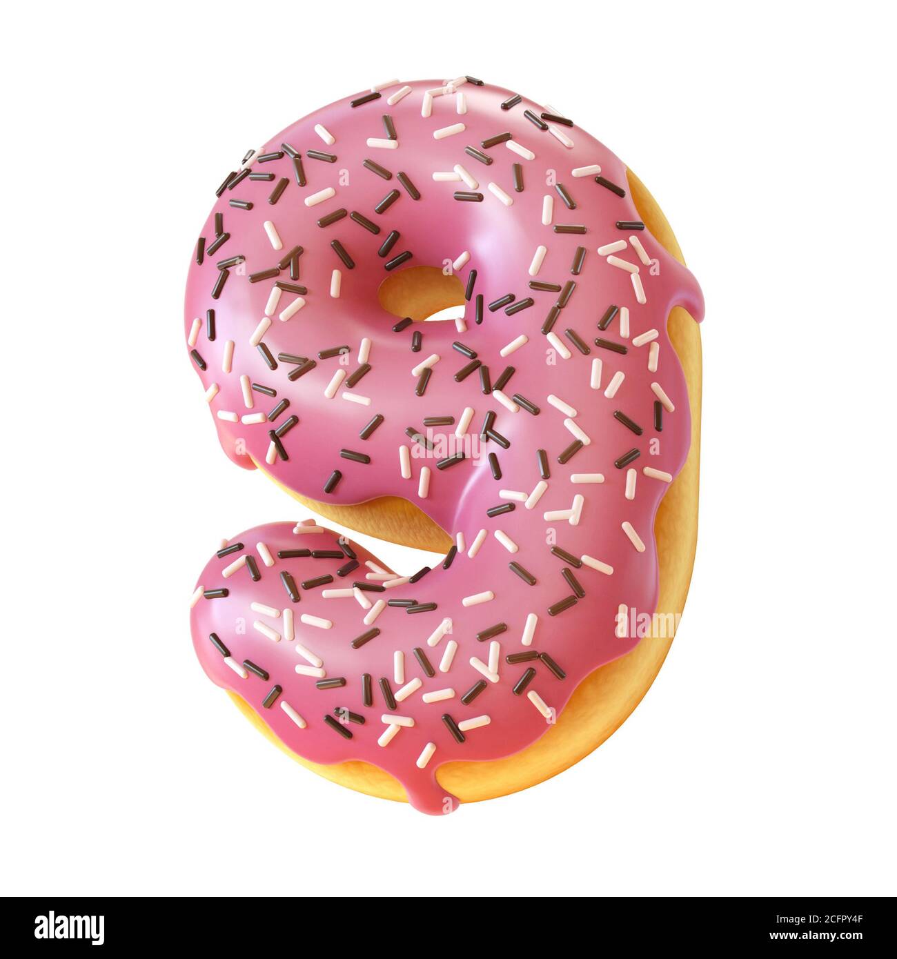 Candy font pink number Cut Out Stock Images & Pictures - Alamy