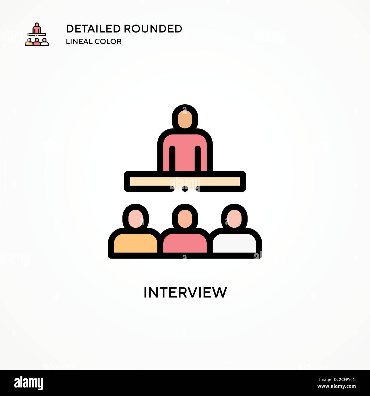Interview vector icon. Modern vector illustration concepts. Easy to ...