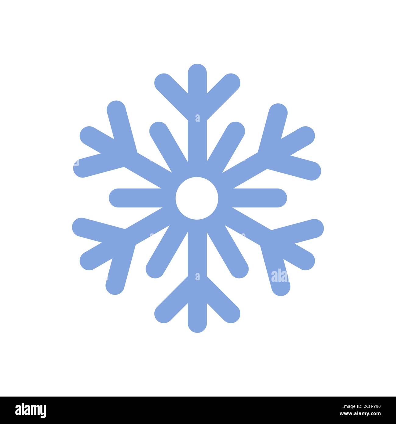 Simple snowflake icon in line style design on white background. For Christmas decoration and ...