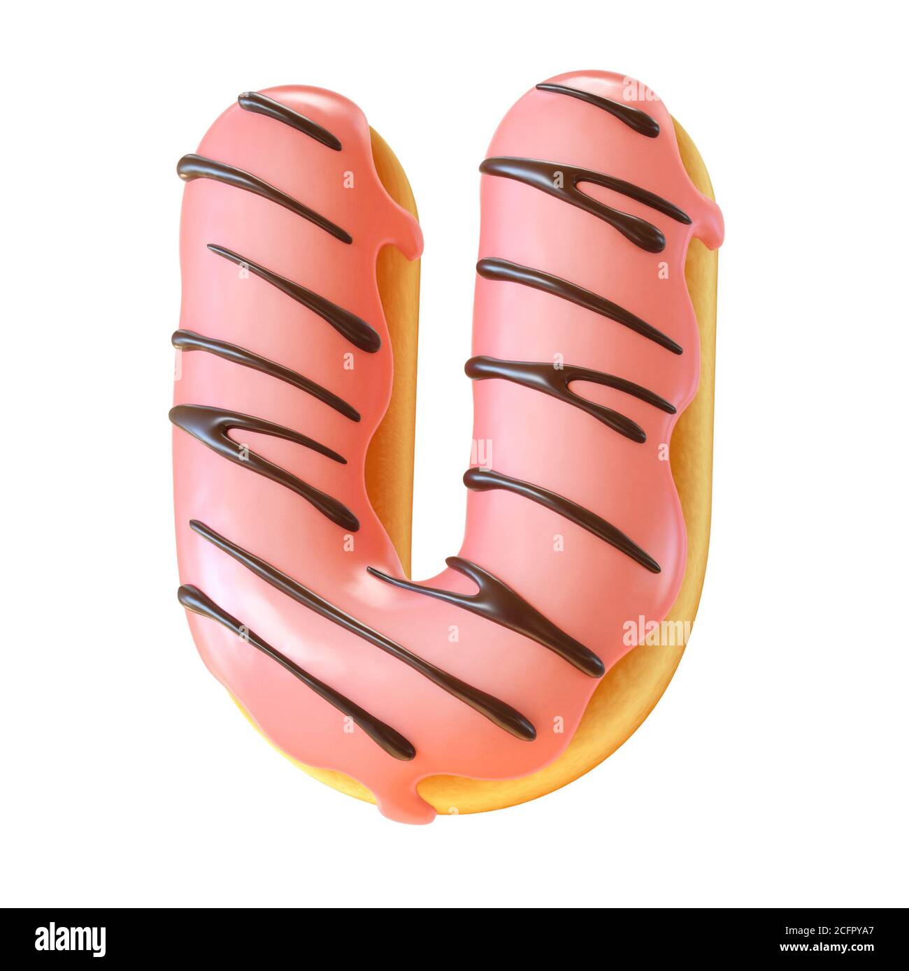 Letter donut font doughnut alphabet Cut Out Stock Images & Pictures - Alamy