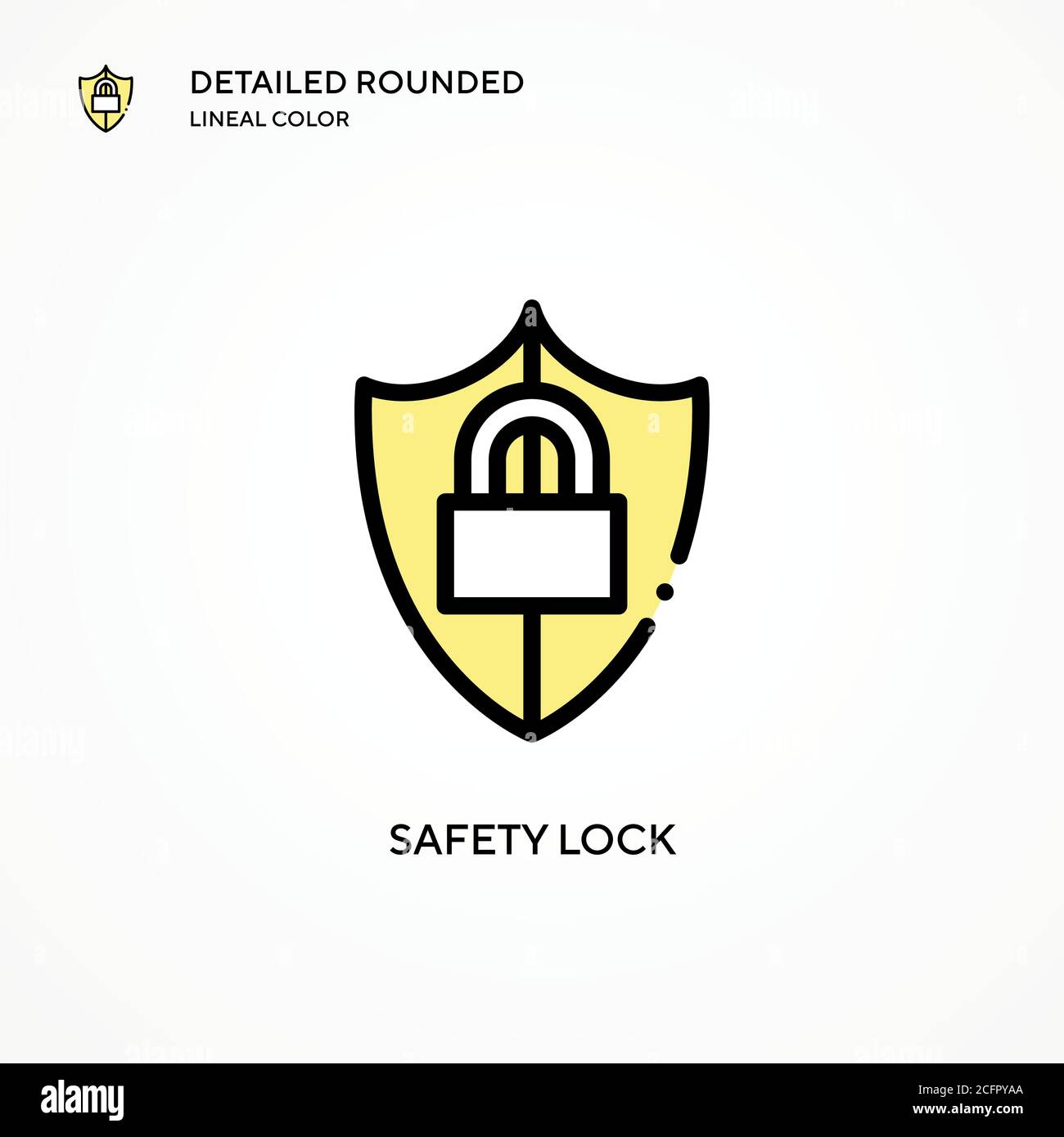 Safety lock vector icon. Modern vector illustration concepts. Easy to ...