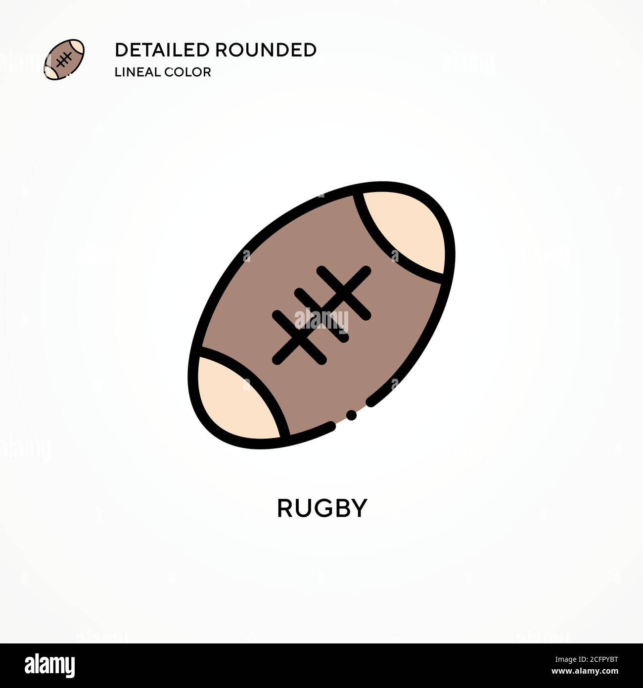 Rugby vector icon. Modern vector illustration concepts. Easy to edit ...