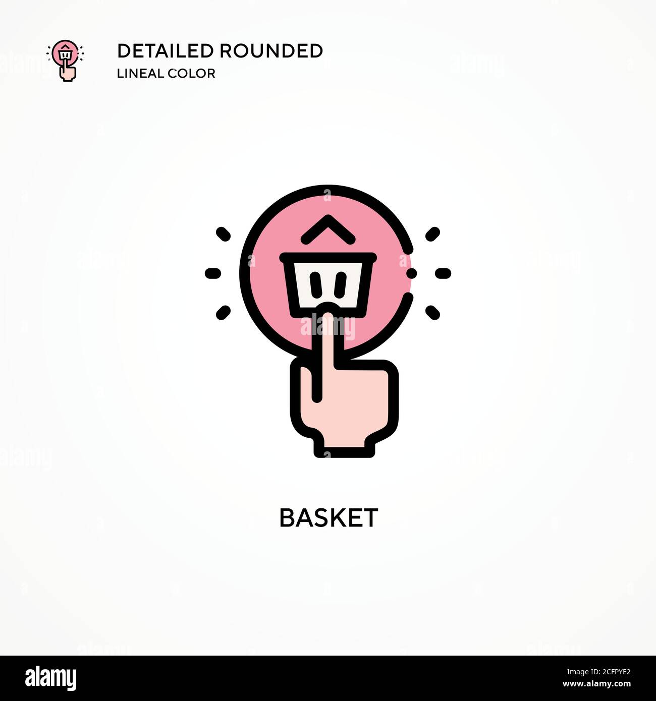 Basket vector icon. Modern vector illustration concepts. Easy to edit ...