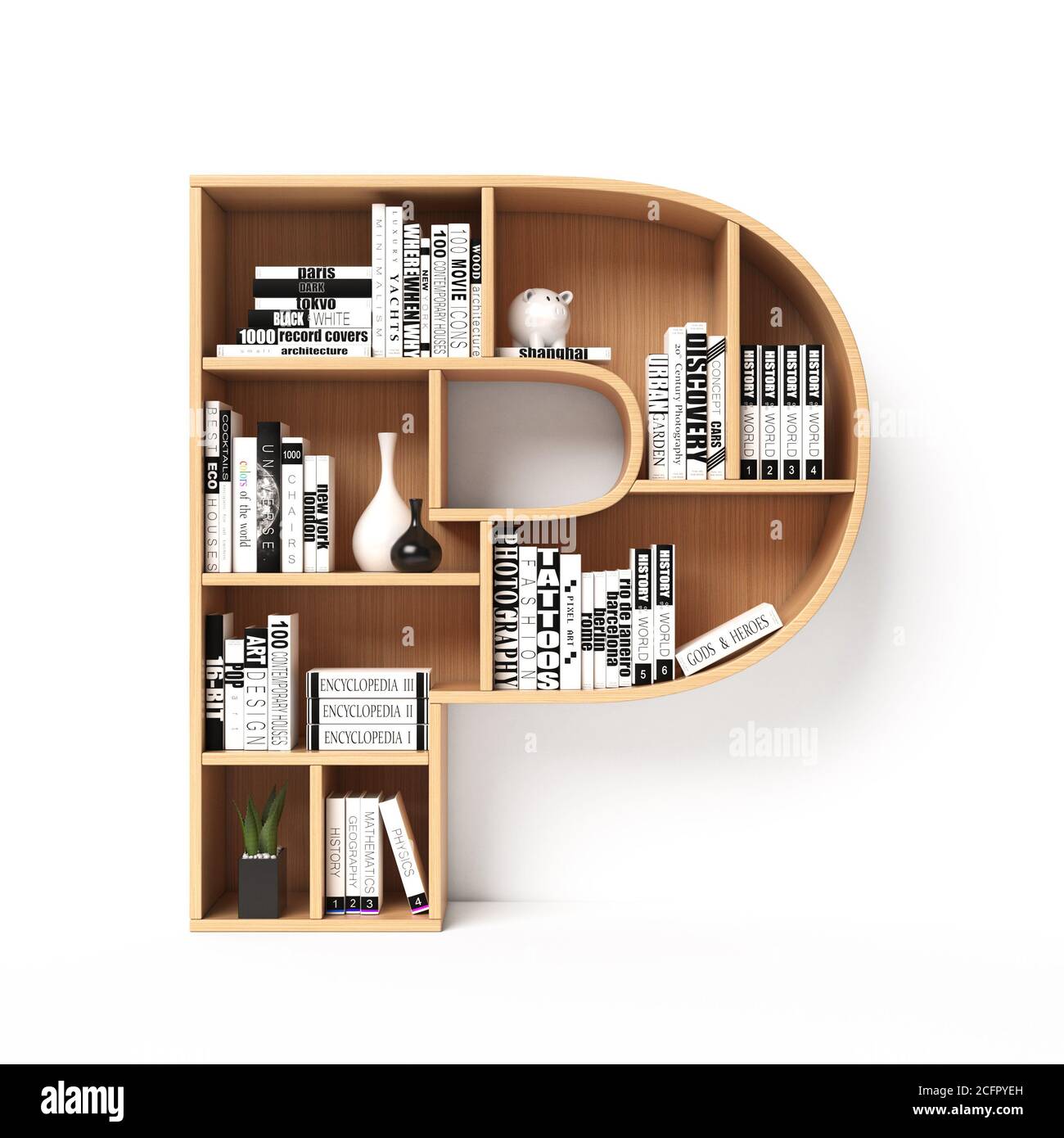 Bookshelves 3d font. Alphabet in the form of book shelves. Mockup font ...