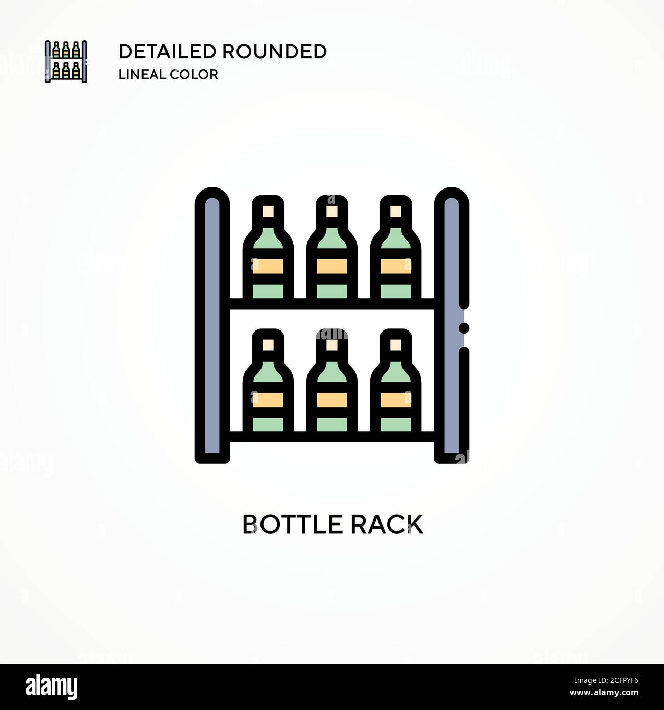 Bottle rack vector icon. Modern vector illustration concepts. Easy to ...