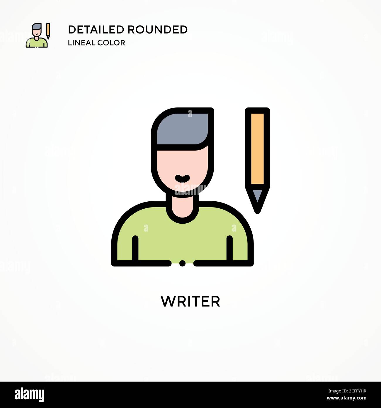 Writer vector icon. Modern vector illustration concepts. Easy to edit ...