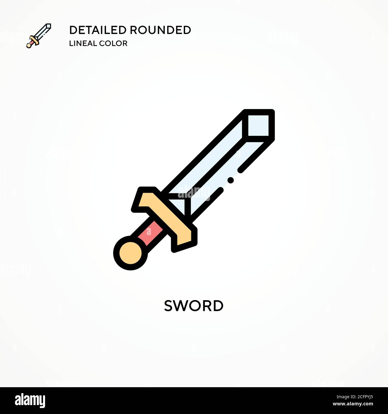 Sword vector icon. Modern vector illustration concepts. Easy to edit ...