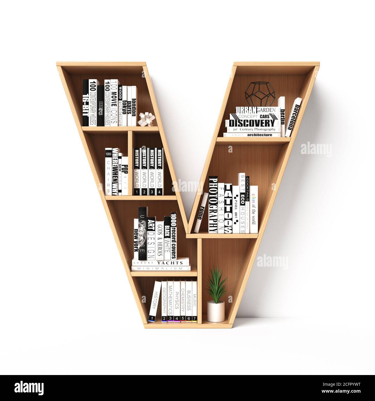 Bookshelves 3d font. Alphabet in the form of book shelves. Mockup font ...