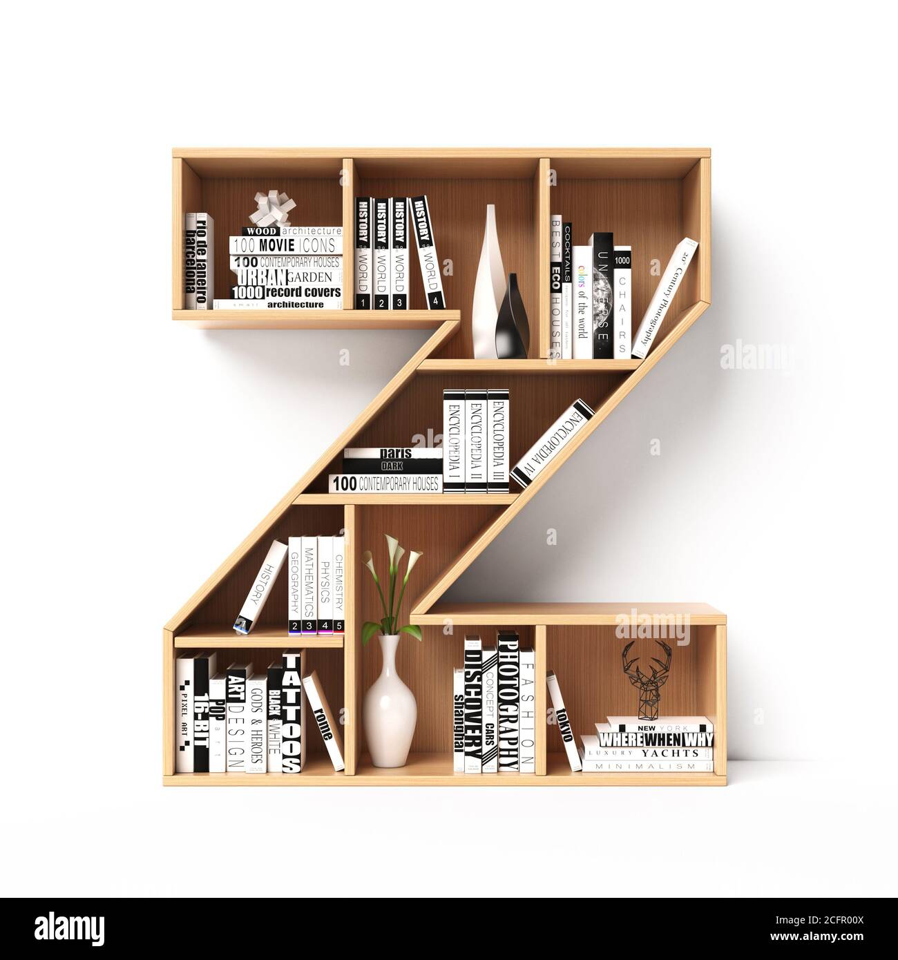 Bookshelves 3d font. Alphabet in the form of book shelves. Mockup font ...