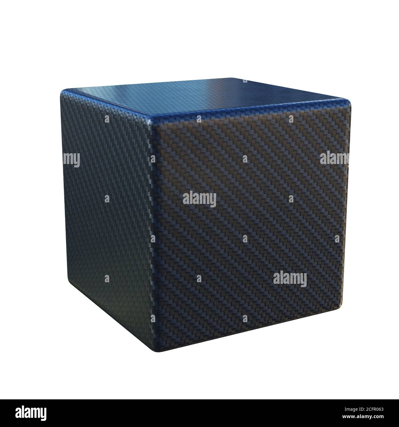 Carbon fiber cube isolated on white background 3d rendering Stock Photo ...