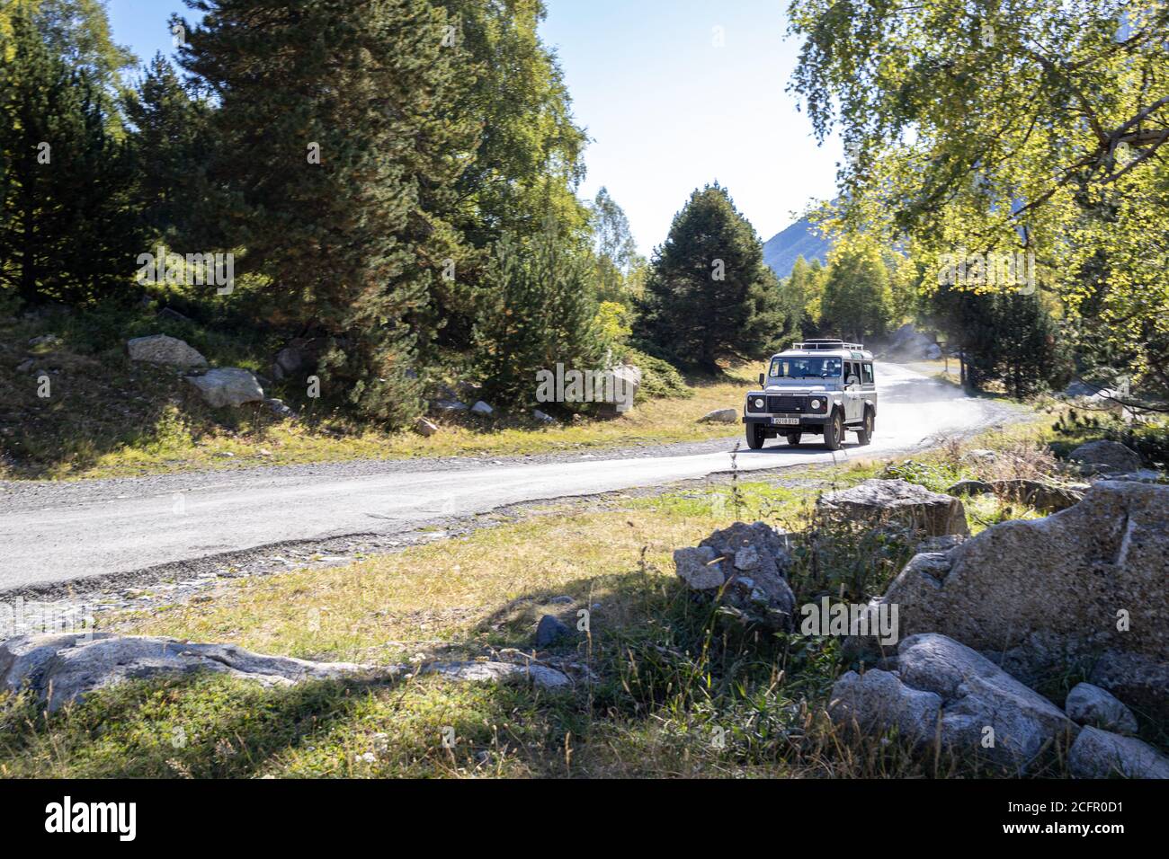 ESPOT, SPAIN-SEPTEMBER 5, 2020: Land Rover Defender 110 Station wagon ...