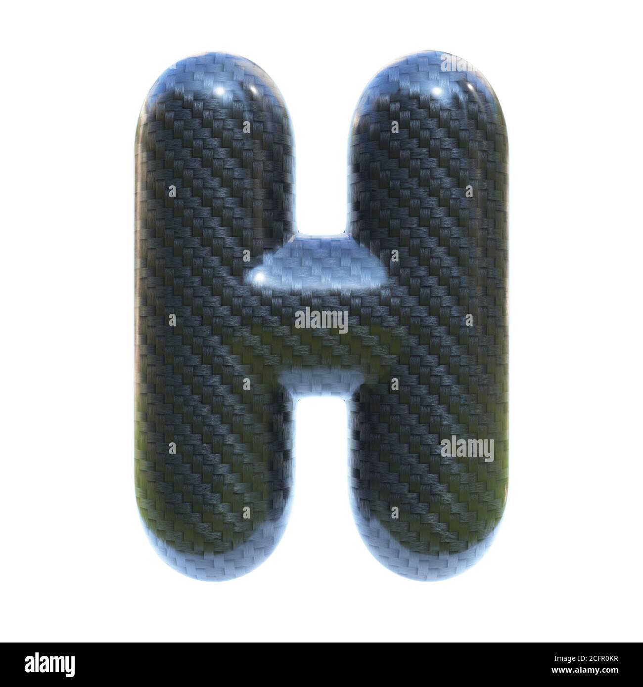 Carbon fiber font, 3d rendering, letter H Stock Photo - Alamy