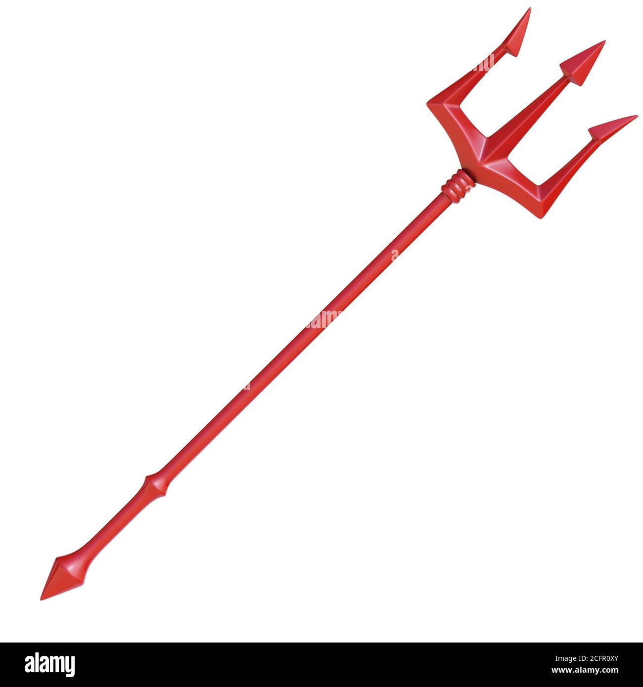 Devil's trident, design element for devil's costume 3d rendering Stock ...